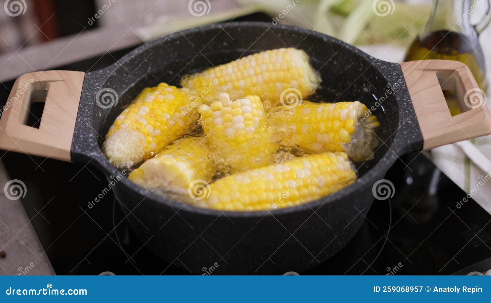 Corn Cobs Cooking in a Pot with Boiling Hot Water Stock Video - Video ...