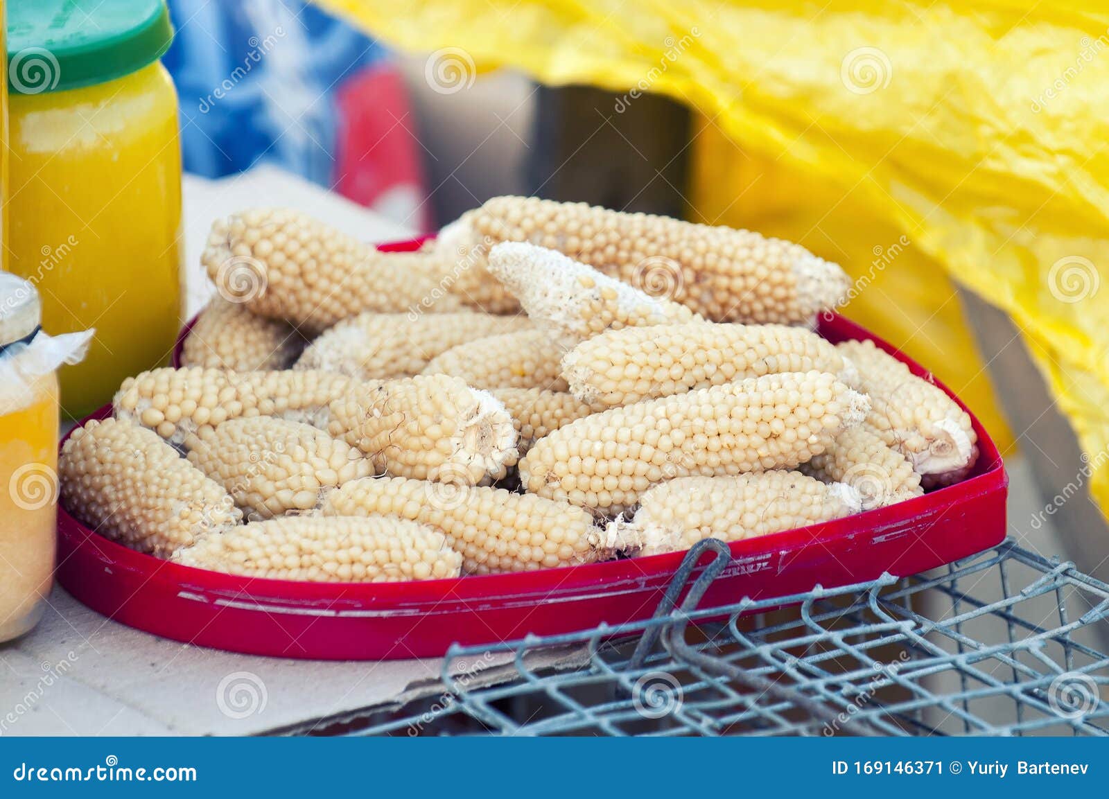 Corn Cobs. Sale of Corn in the Local Market. Stock Image - Image of ...