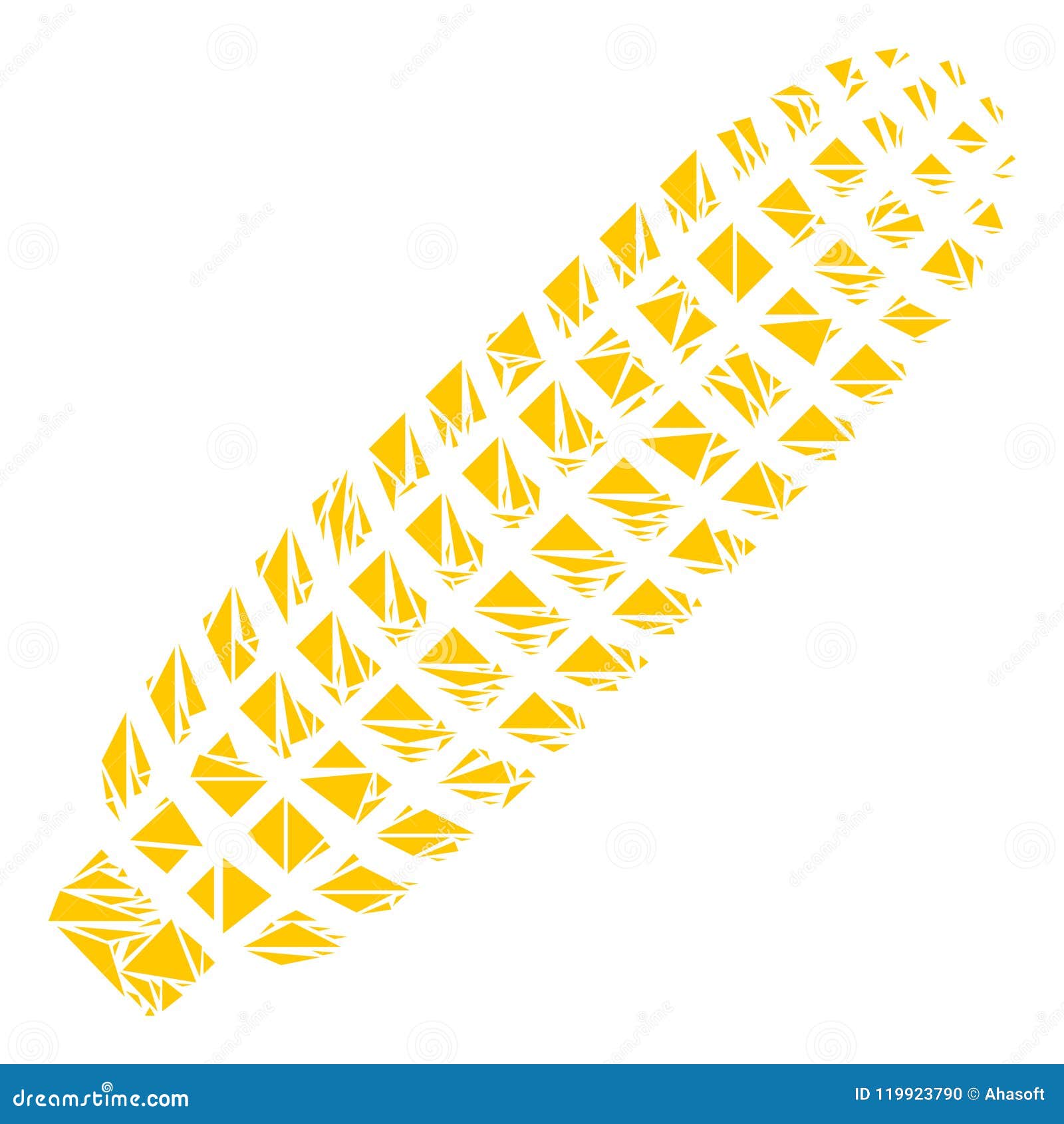 Corn Mosaic of Triangles stock vector. Illustration of natural - 119923790