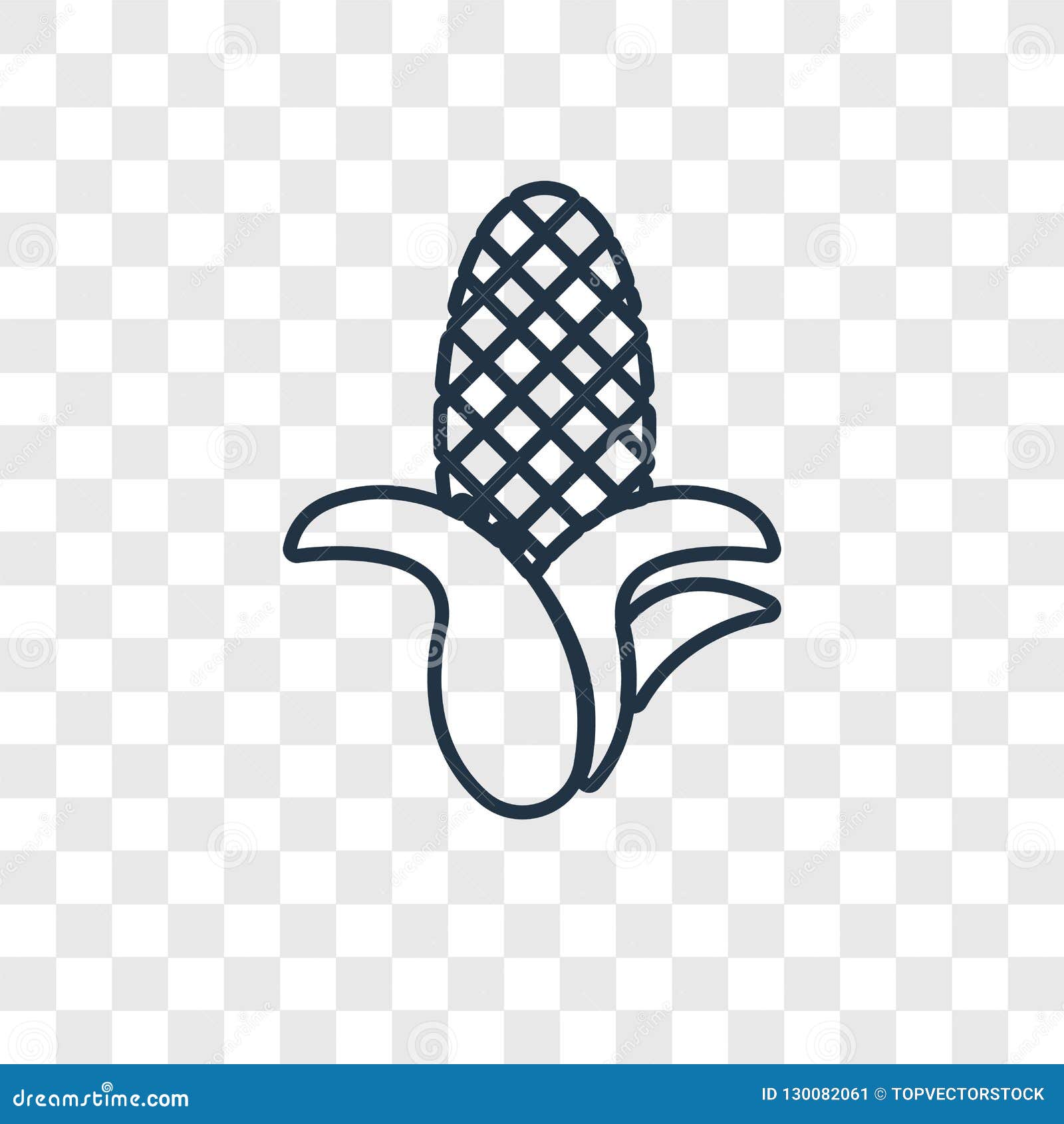 Corn Concept Vector Linear Icon Isolated on Transparent Background ...
