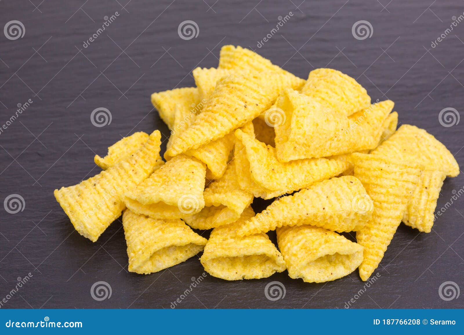 Corn cones snack stock photo. Image of baked, yellow - 187766208
