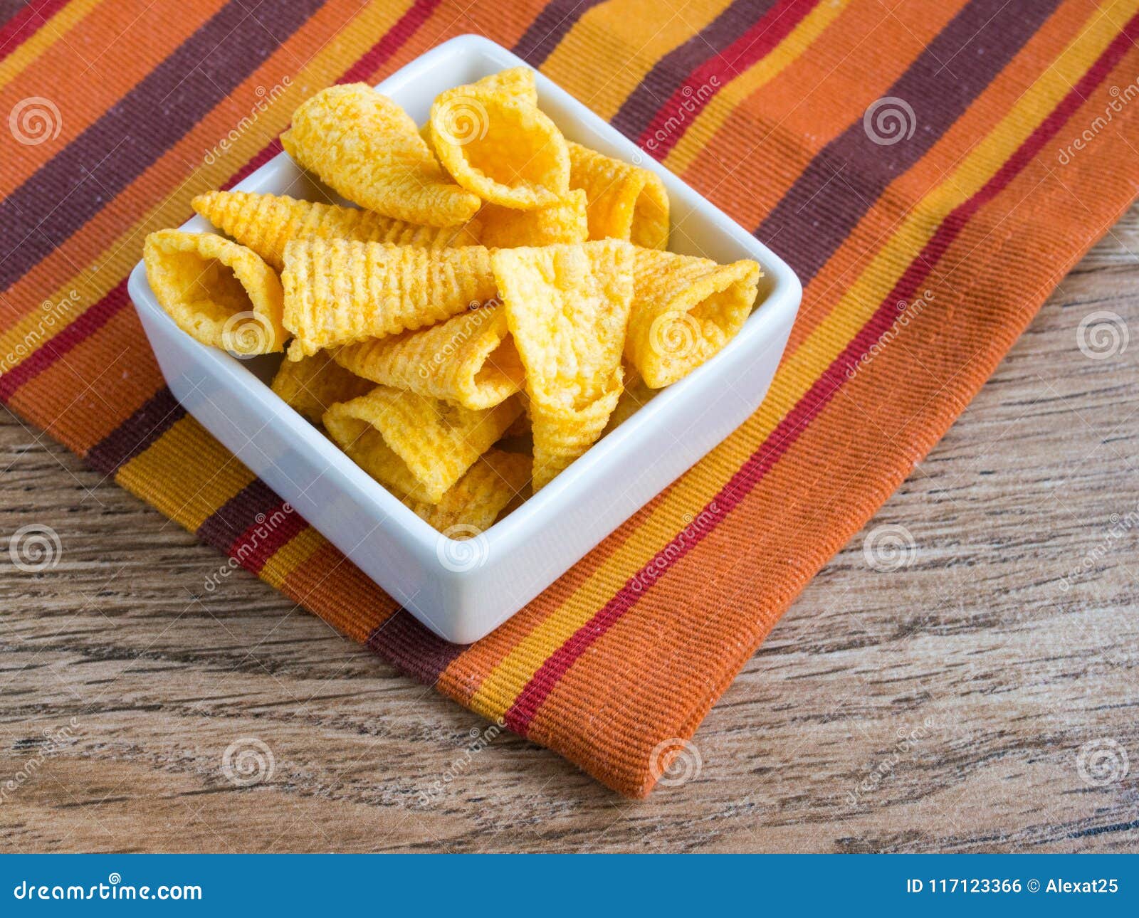 Corn Cones Snack on Wood Background Stock Photo - Image of group, shape ...
