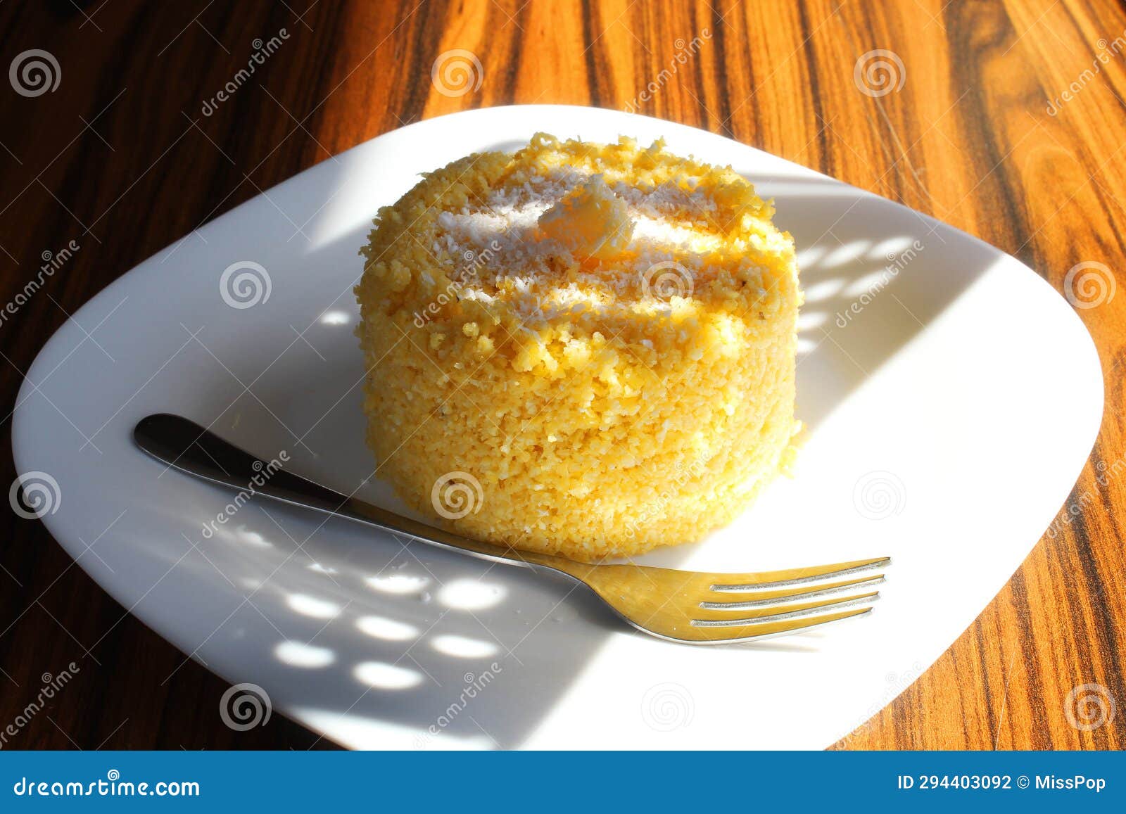 Corn Couscous on the Sun Light. Brazilian Food Stock Photo - Image of ...