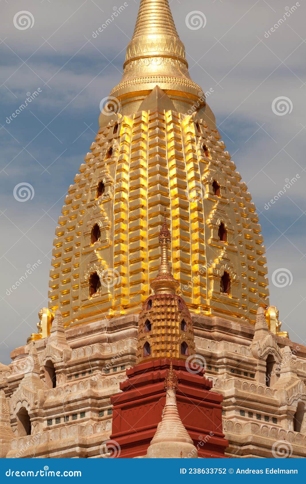 The Ananda Temple in Bagan stock photo. Image of ananda - 238633752