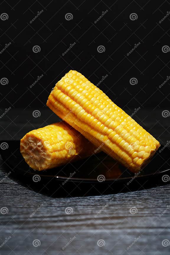 Corn on Dark stock image. Image of yellow, corn, cooking - 75324347
