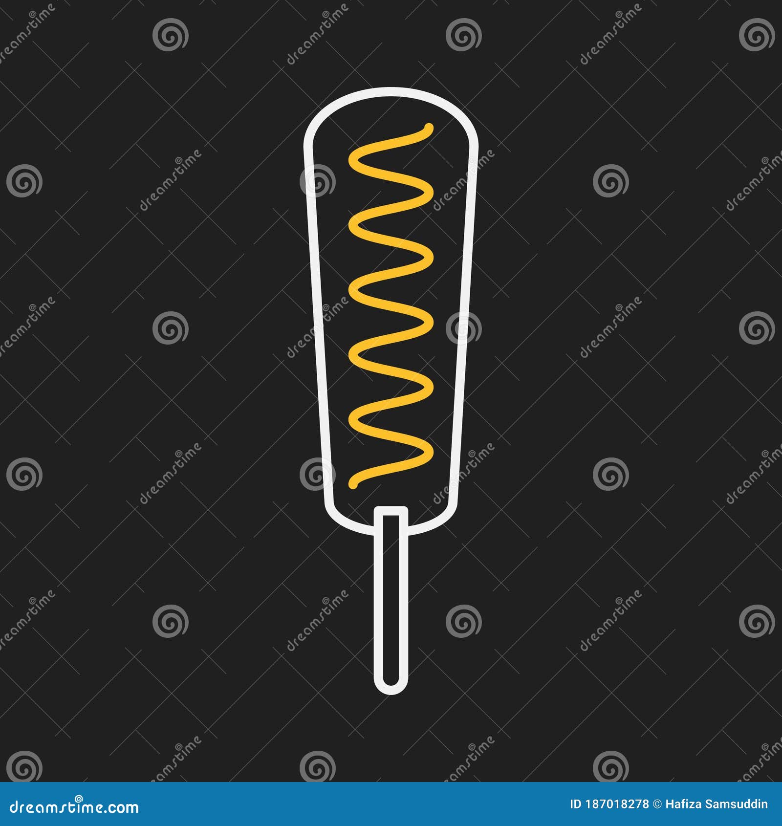 Corn Dog. Vector Illustration Decorative Design Stock Vector ...
