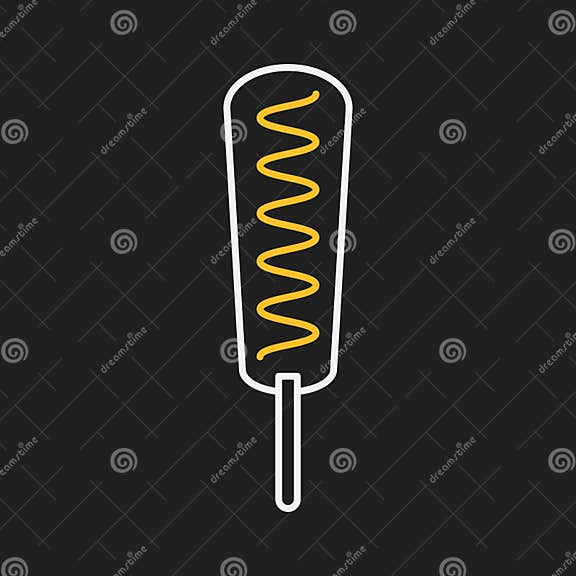 Corn Dog. Vector Illustration Decorative Design Stock Vector ...