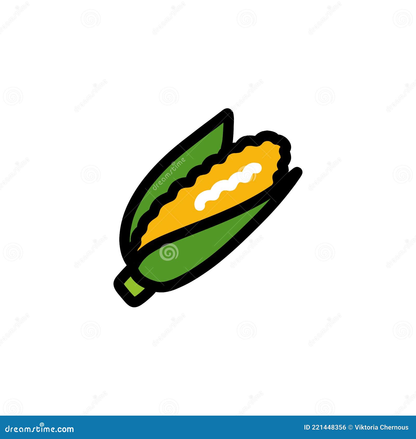 Corn Doodle Icon, Vector Color Line Illustration Stock Vector ...