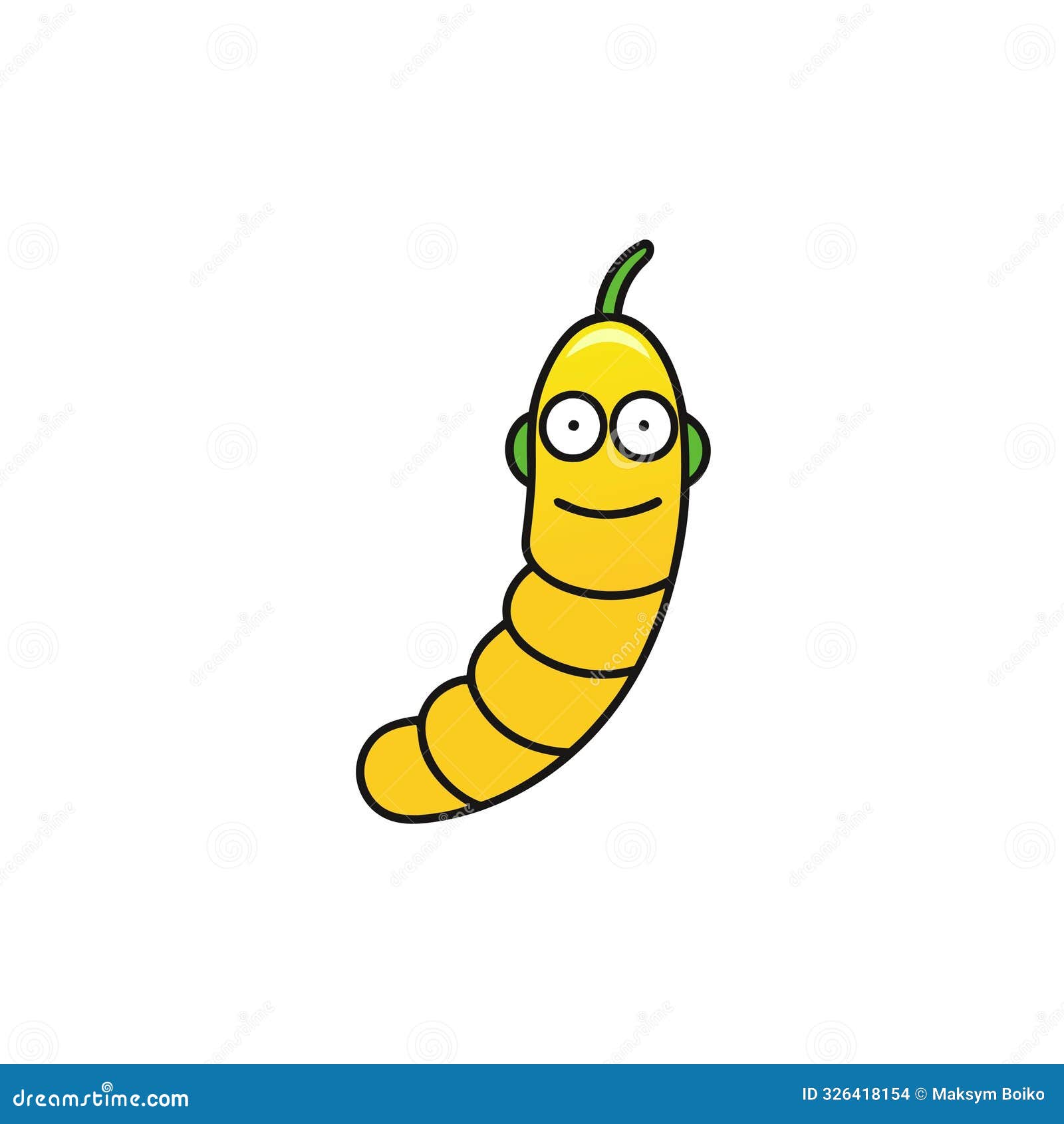 Corn Earworm Worm Knocks Icon Vector Stock Vector - Illustration of ...