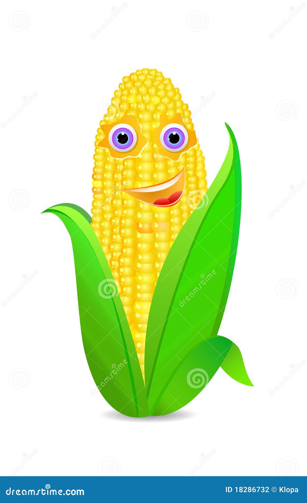 Corn with Eyes and Smile Icon Stock Vector - Illustration of corncob ...