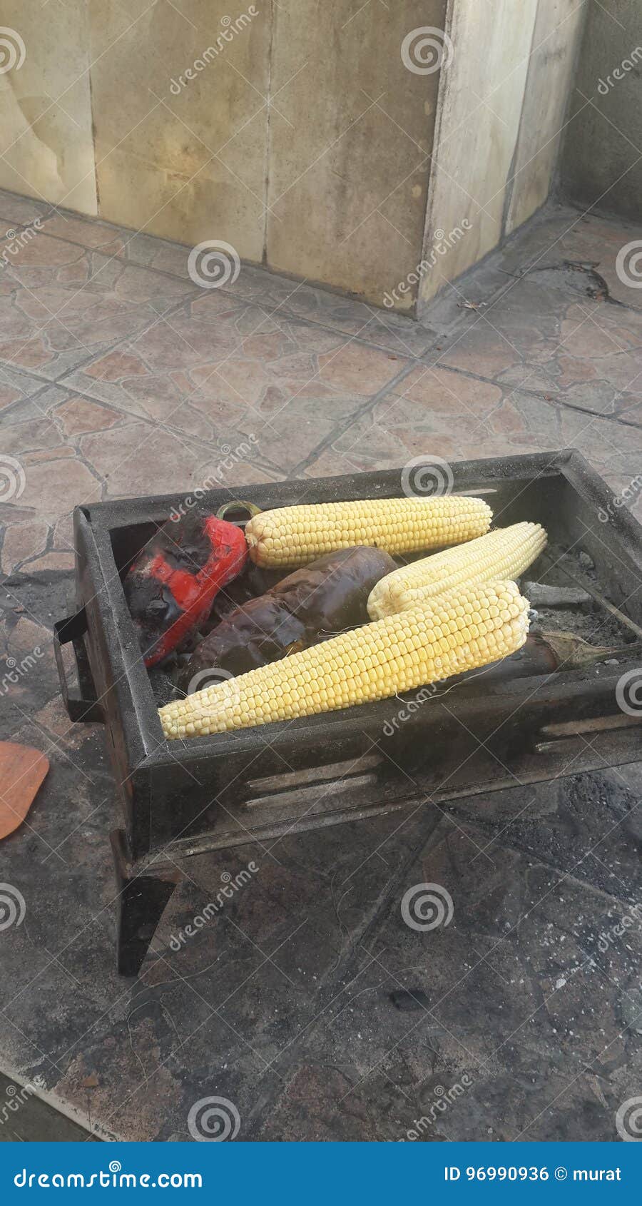 Corn and fire stock photo. Image of fire, iskenderun - 96990936