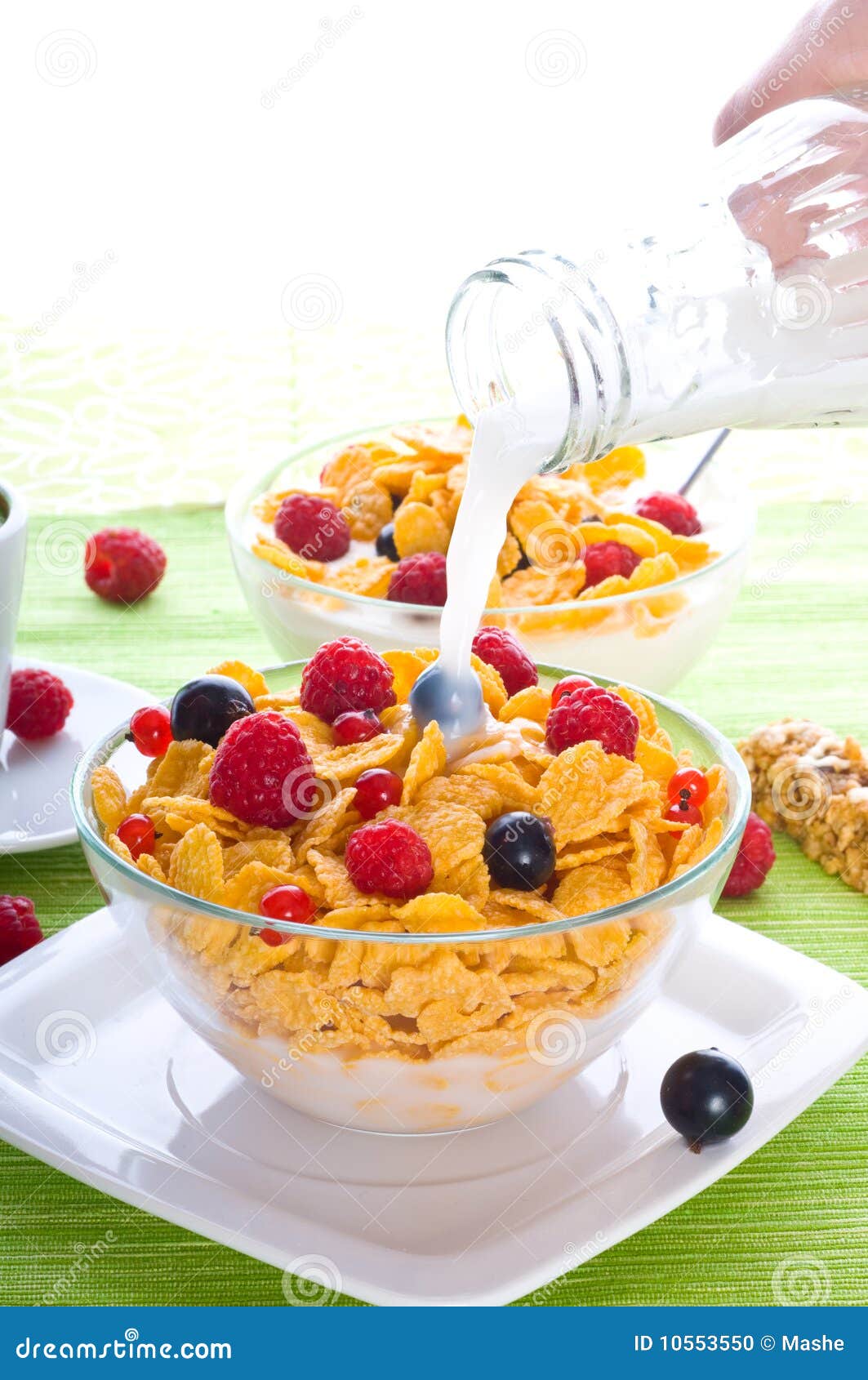 Corn flakes stock photo. Image of food, pure, blackberry - 10553550