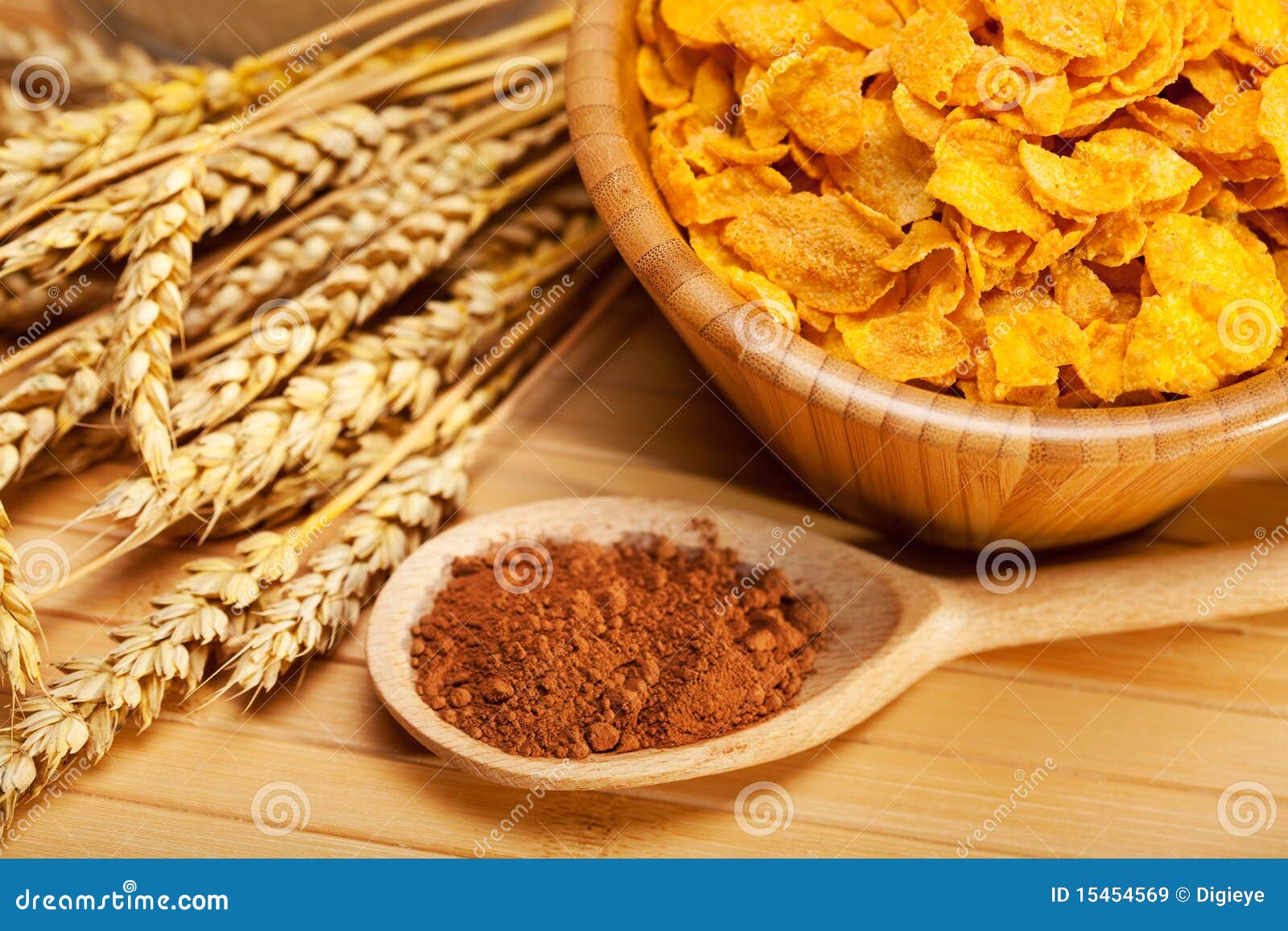 Corn flakes stock image. Image of healthy, bamboo, nutrition - 15454569