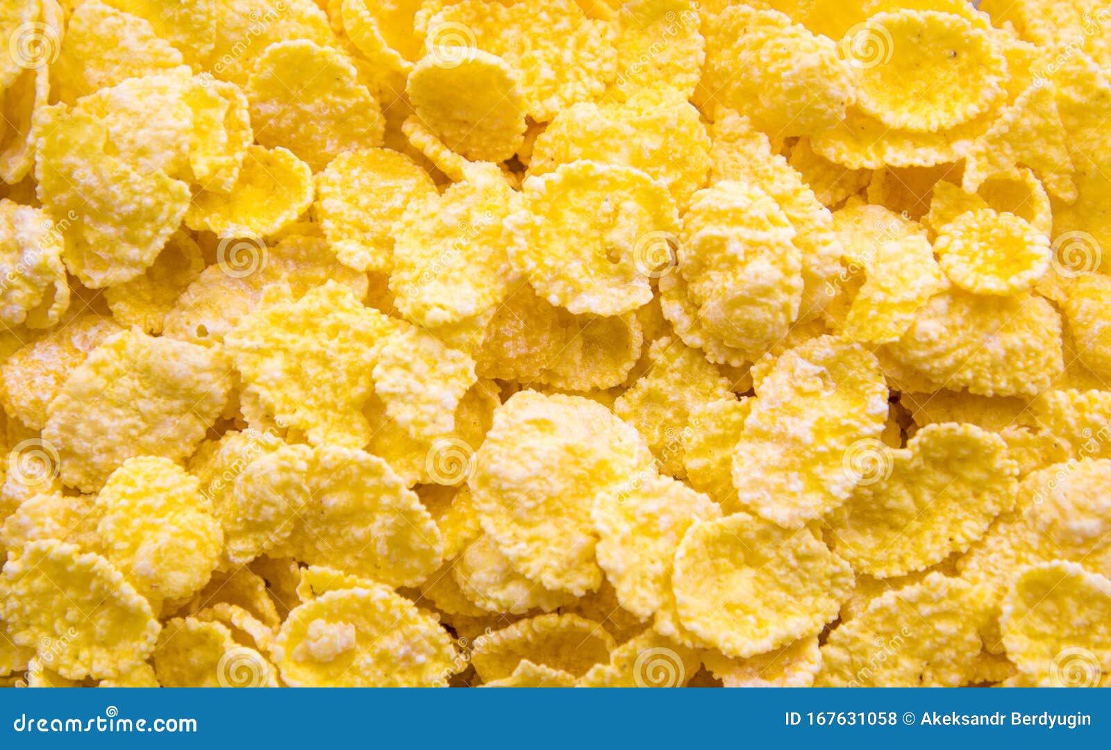 Corn-flakes Background and Texture, Cornflake Cereal Box for Morning ...