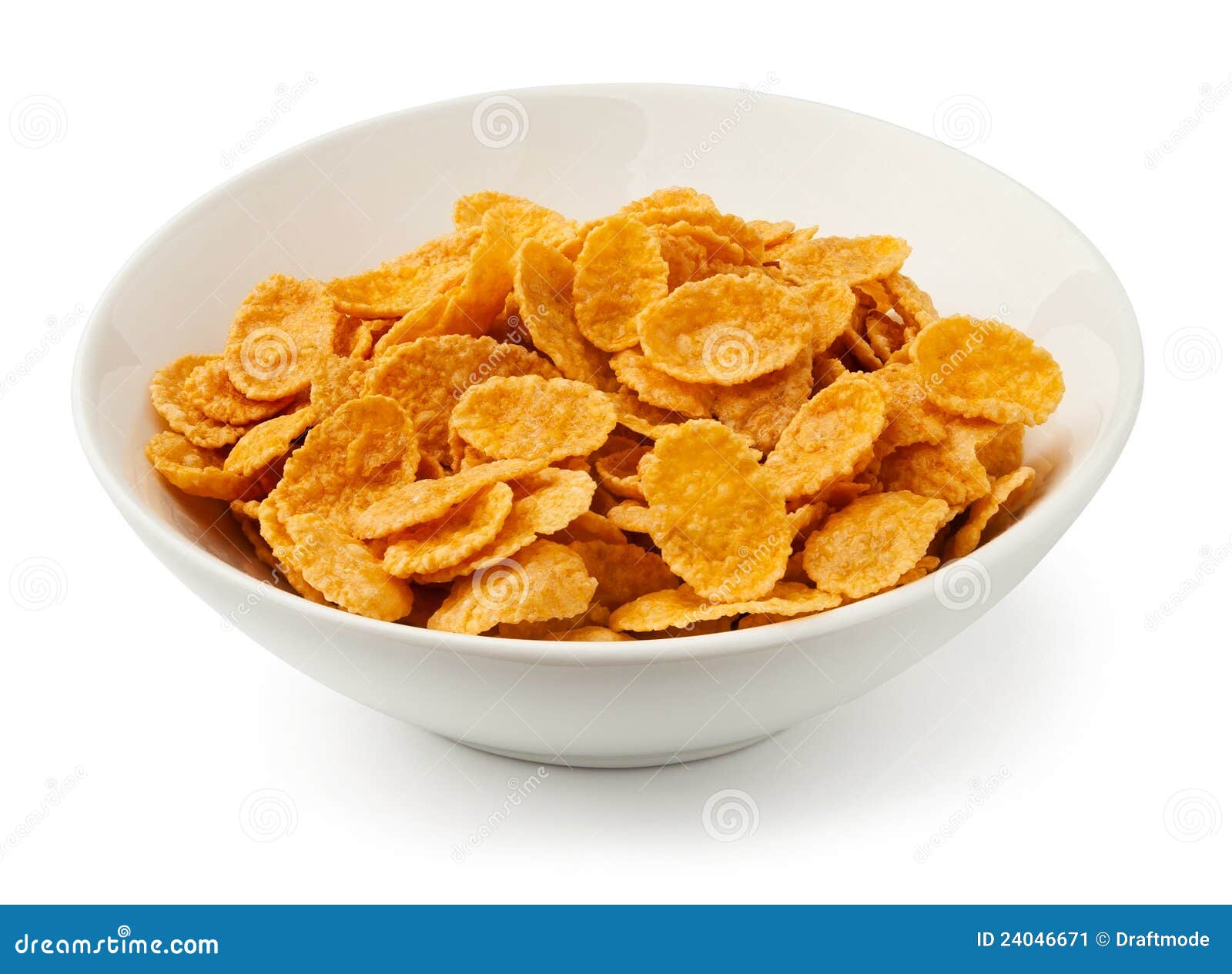 Corn flakes in a bowl stock image. Image of white, bowl - 24046671