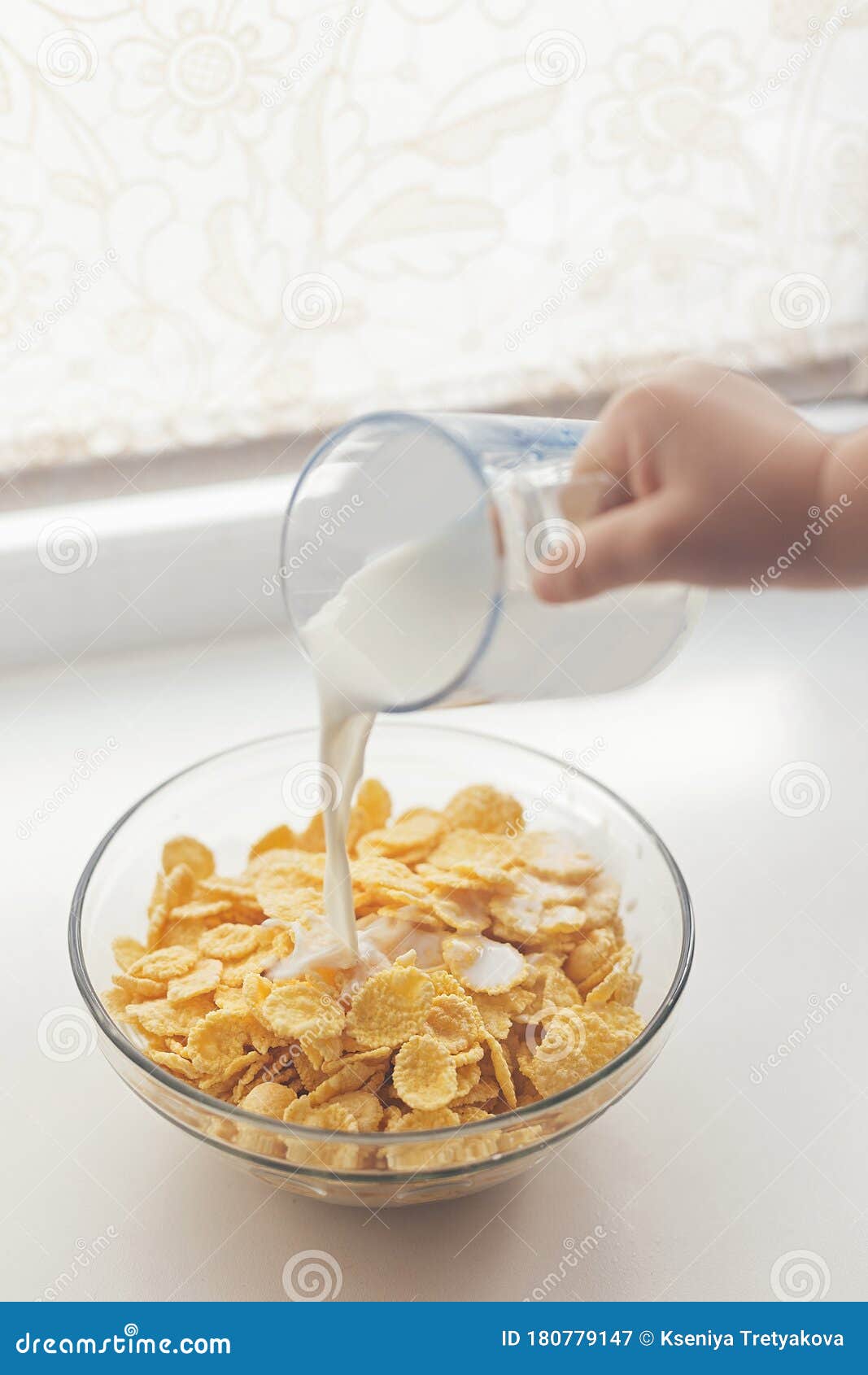 Corn flakes in a Cup stock image. Image of view, walmart - 180779147