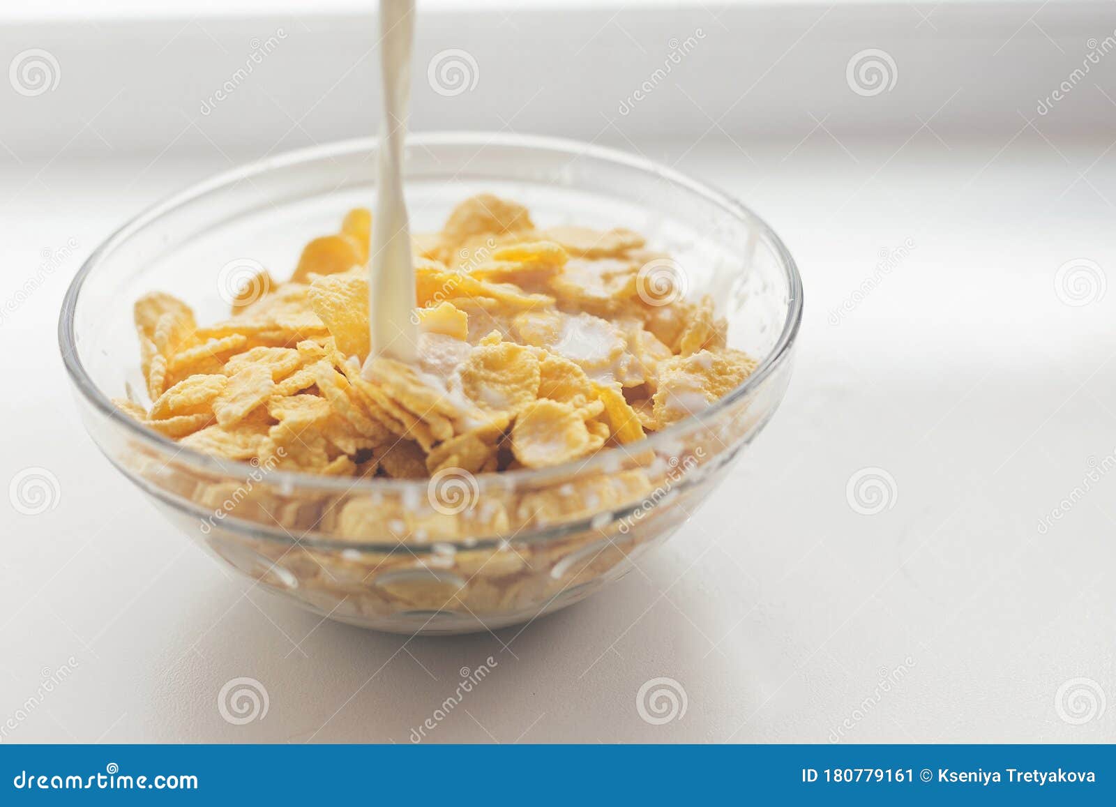Corn flakes in a Cup stock image. Image of corn, fabric - 180779161