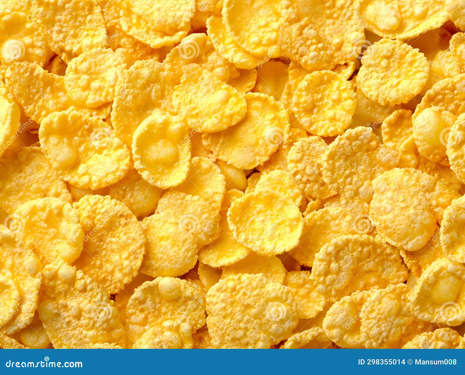 Corn Flakes in the Form of a Close Up Stock Photo - Image of snack ...