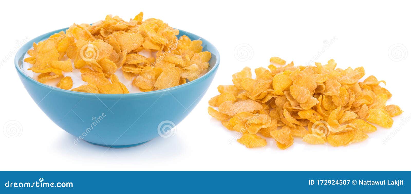 Corn Flakes Isolated on White Background Stock Image - Image of healthy ...