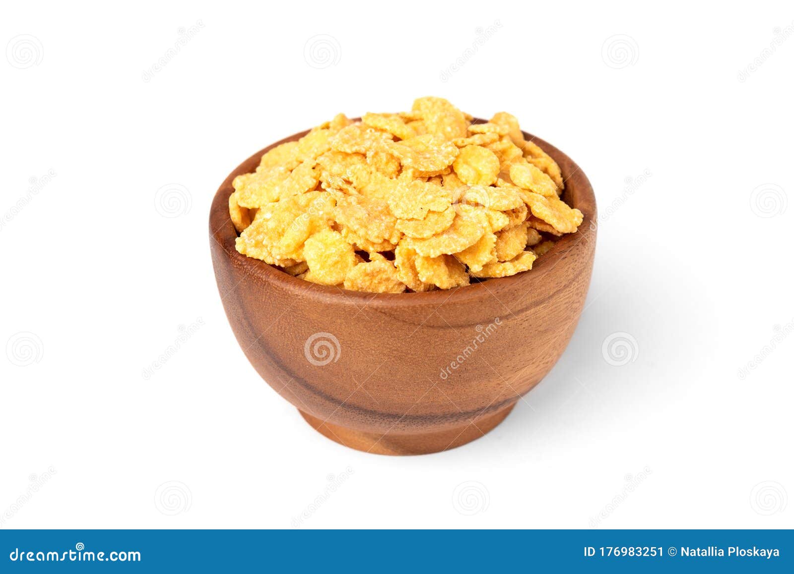 Corn Flakes Isolated on White Background Stock Image - Image of eating ...