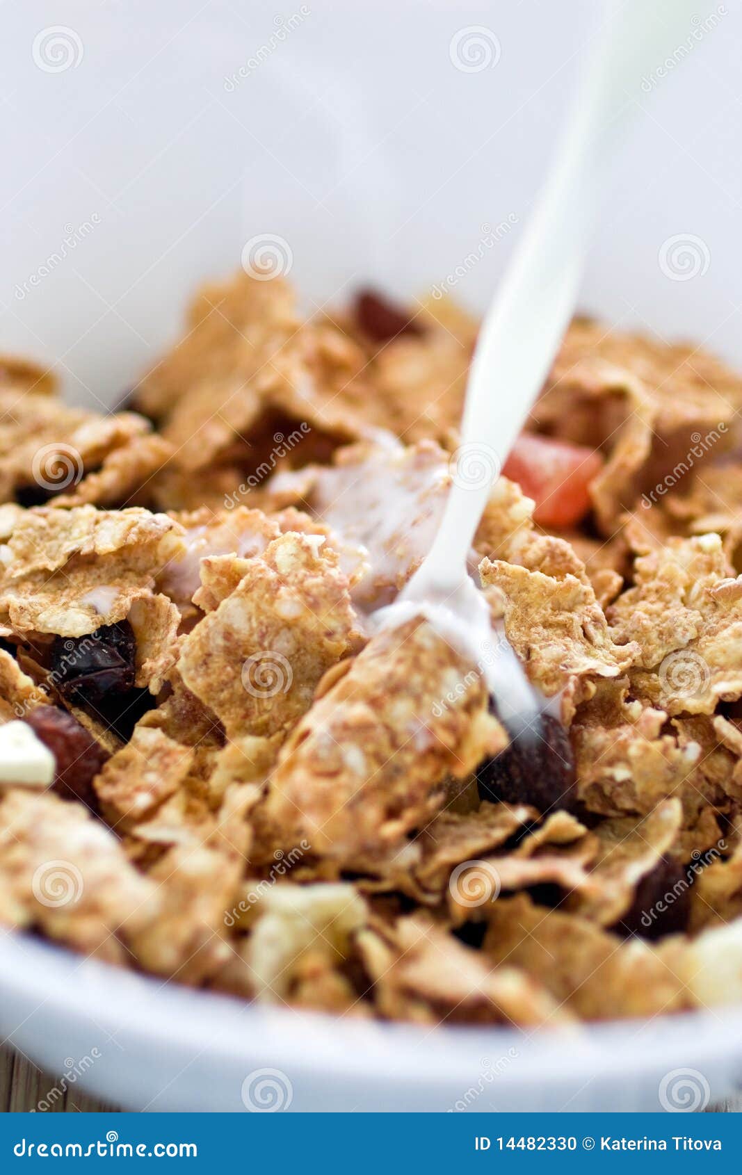 Corn flakes with milk stock photo. Image of closeup, healthy - 14482330