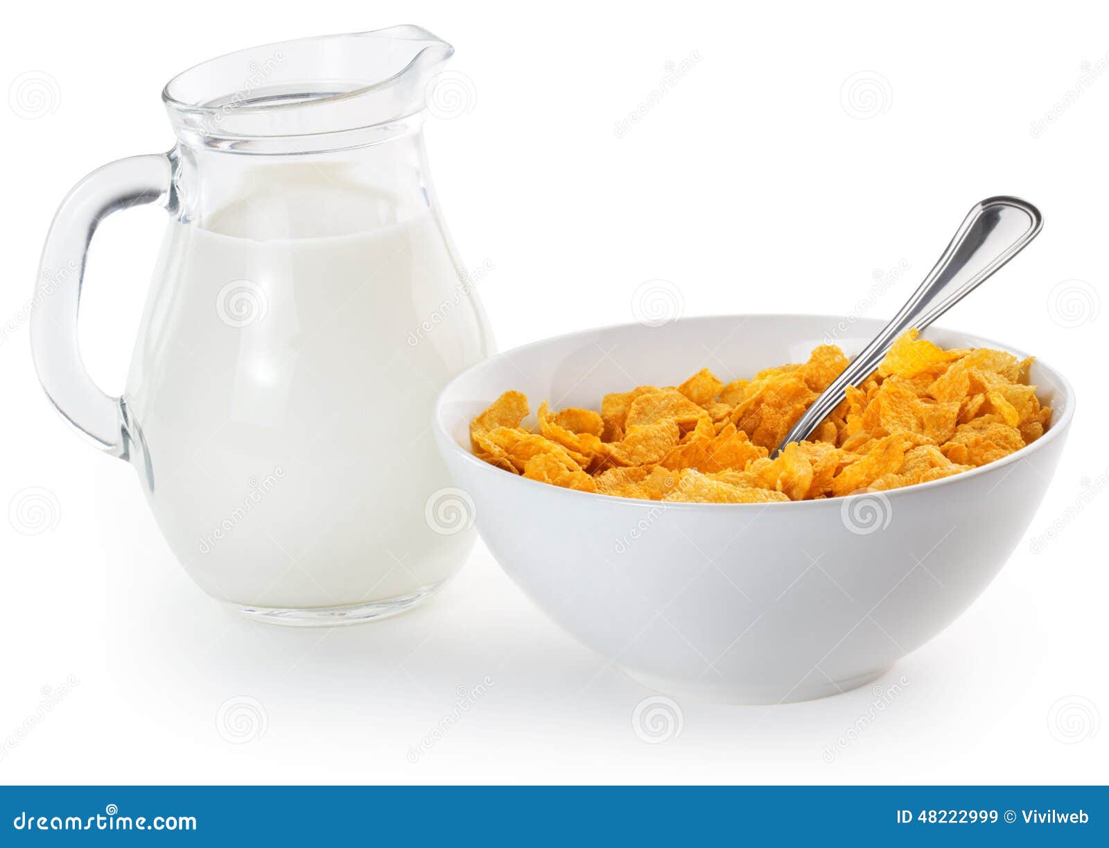 Corn flakes and milk stock image. Image of concept, crisp - 48222999