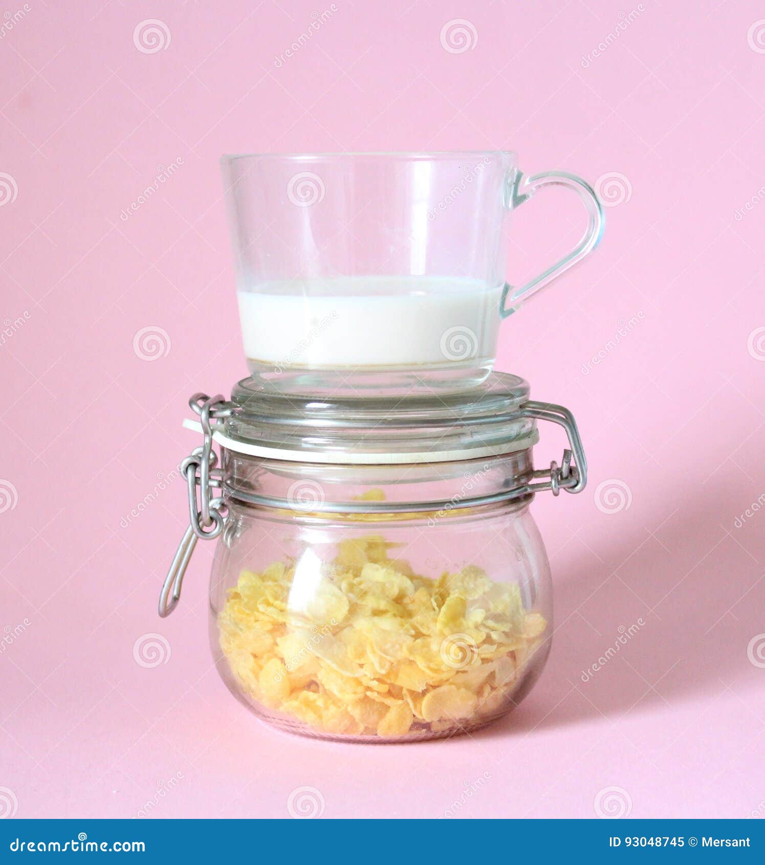 Corn flakes with milk stock image. Image of goodmorning - 93048745