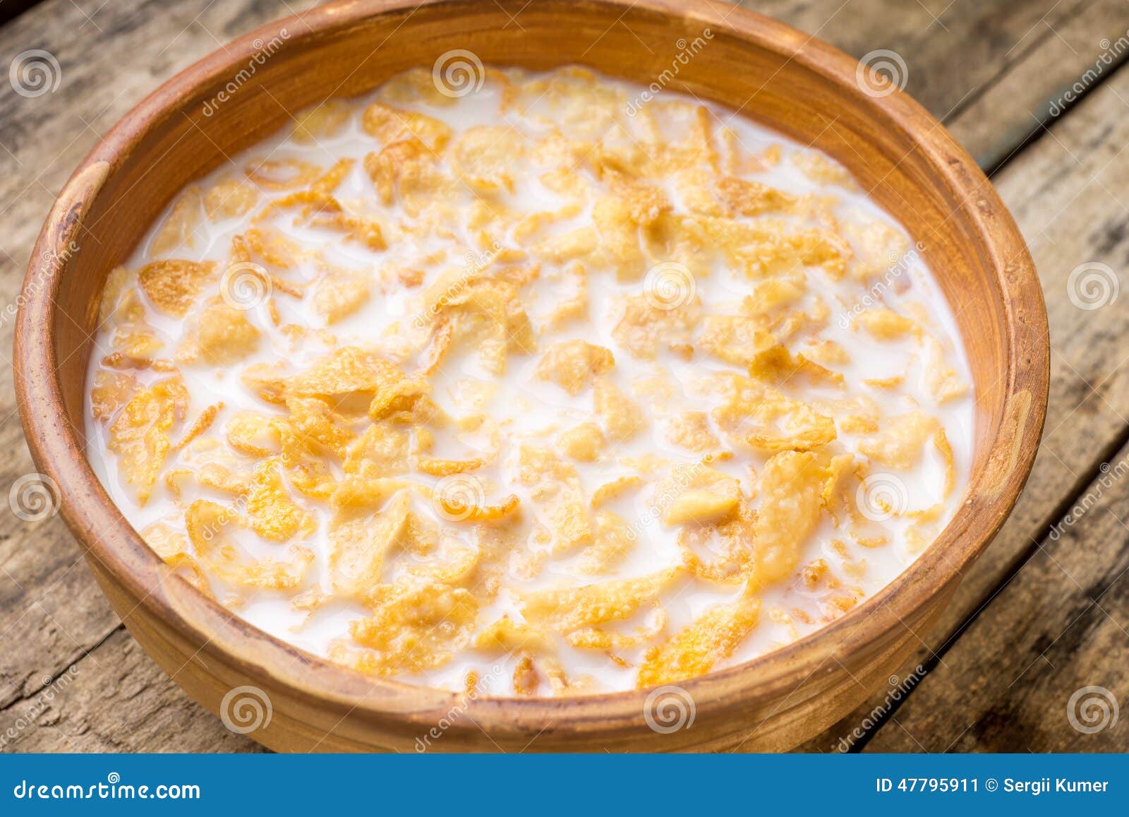 Corn Flakes with Milk. Breakfast Background Stock Image - Image of ...