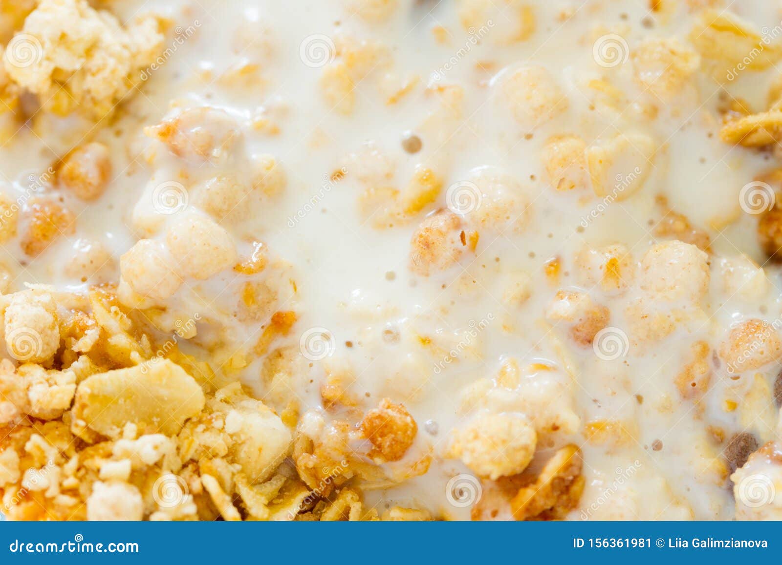 Corn flakes with milk stock image. Image of delicious - 156361981