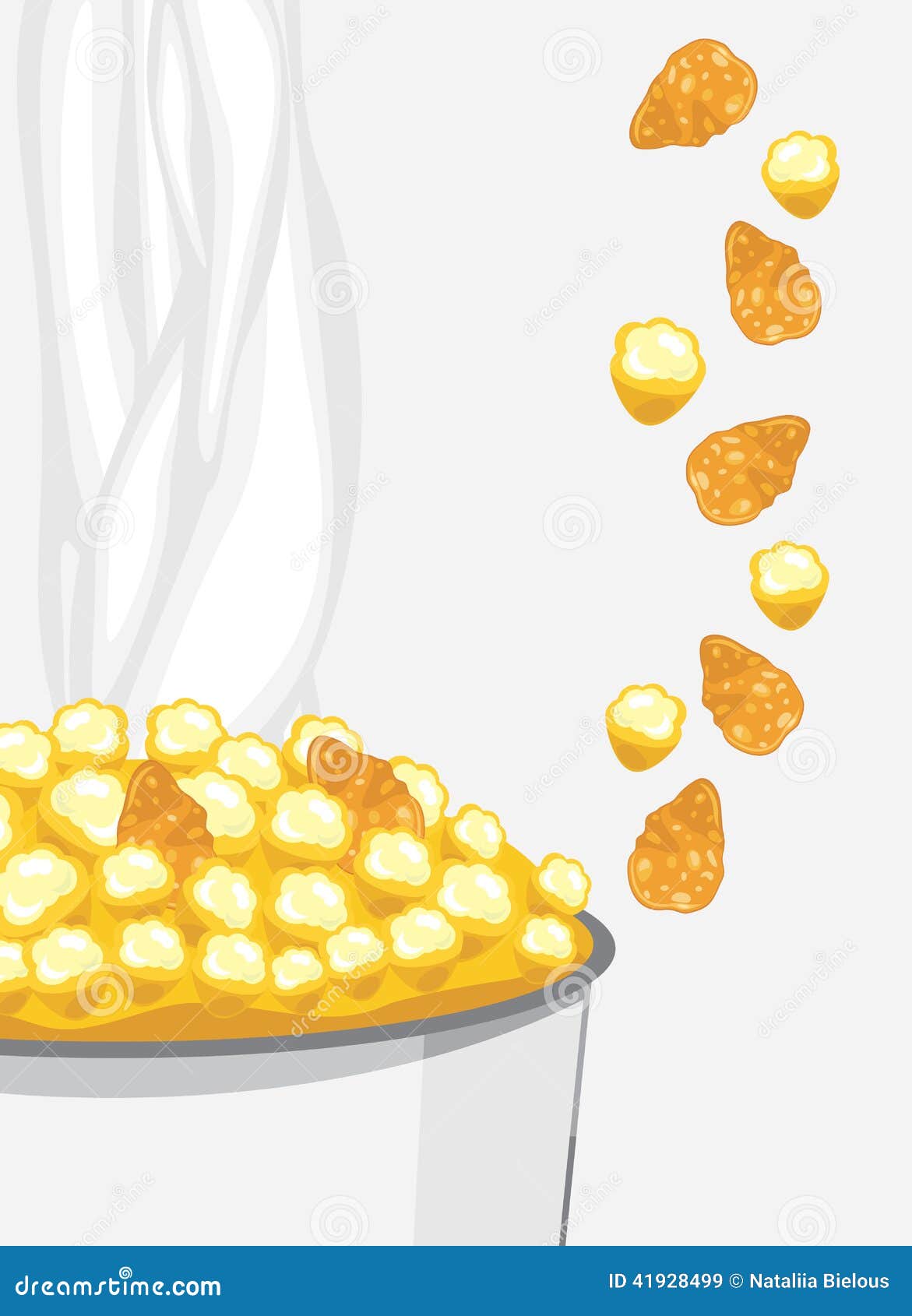 Corn flakes and popcorn stock vector. Illustration of breakfast - 41928499