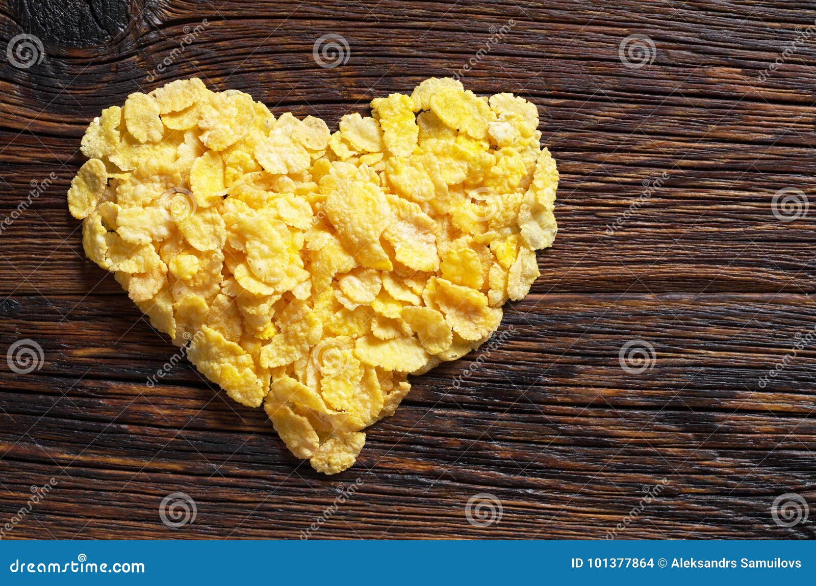 Corn flakes on table stock photo. Image of vegetarian - 101377864