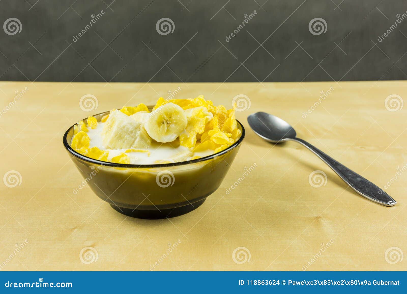 Corn Flakes are Usually Served with Cold Milk. Stock Photo - Image of ...