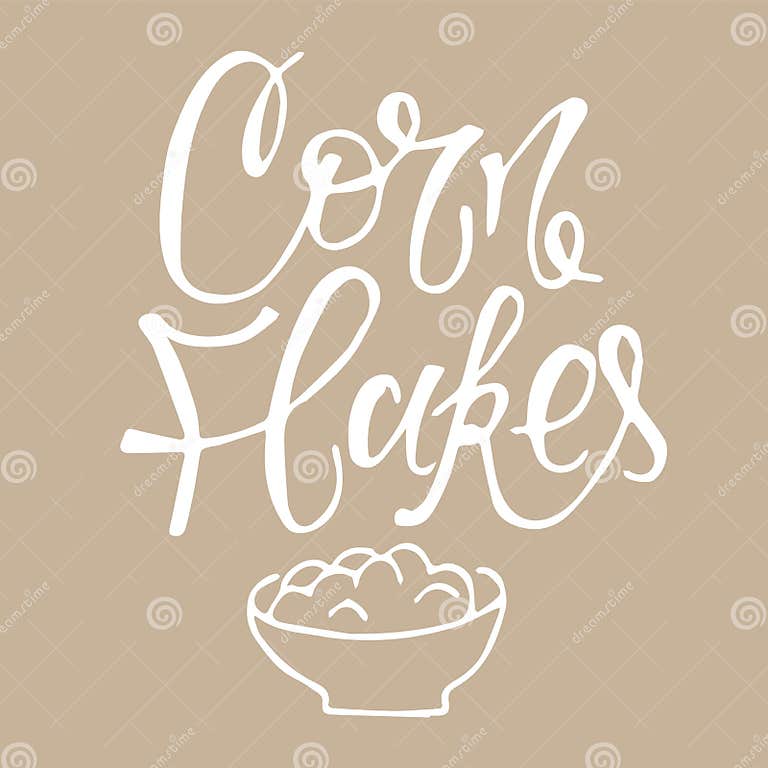 Corn flakes vector. stock vector. Illustration of hand - 164737160