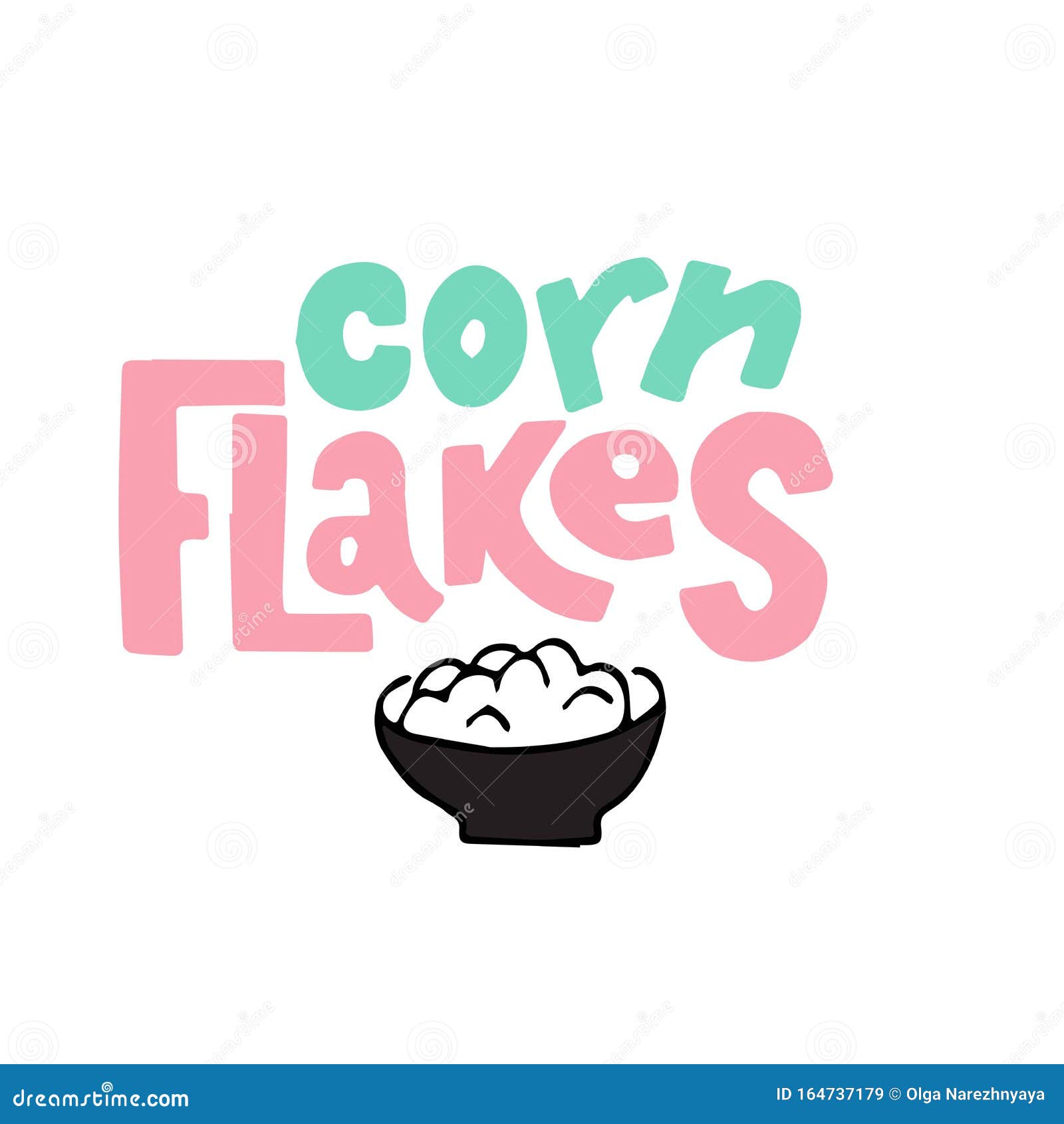 Corn flakes vector. stock vector. Illustration of food - 164737179