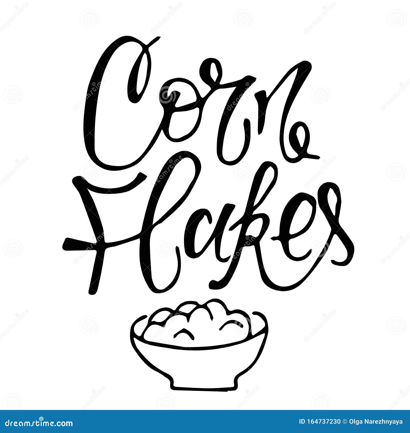 Corn flakes vector. stock vector. Illustration of food - 164737230