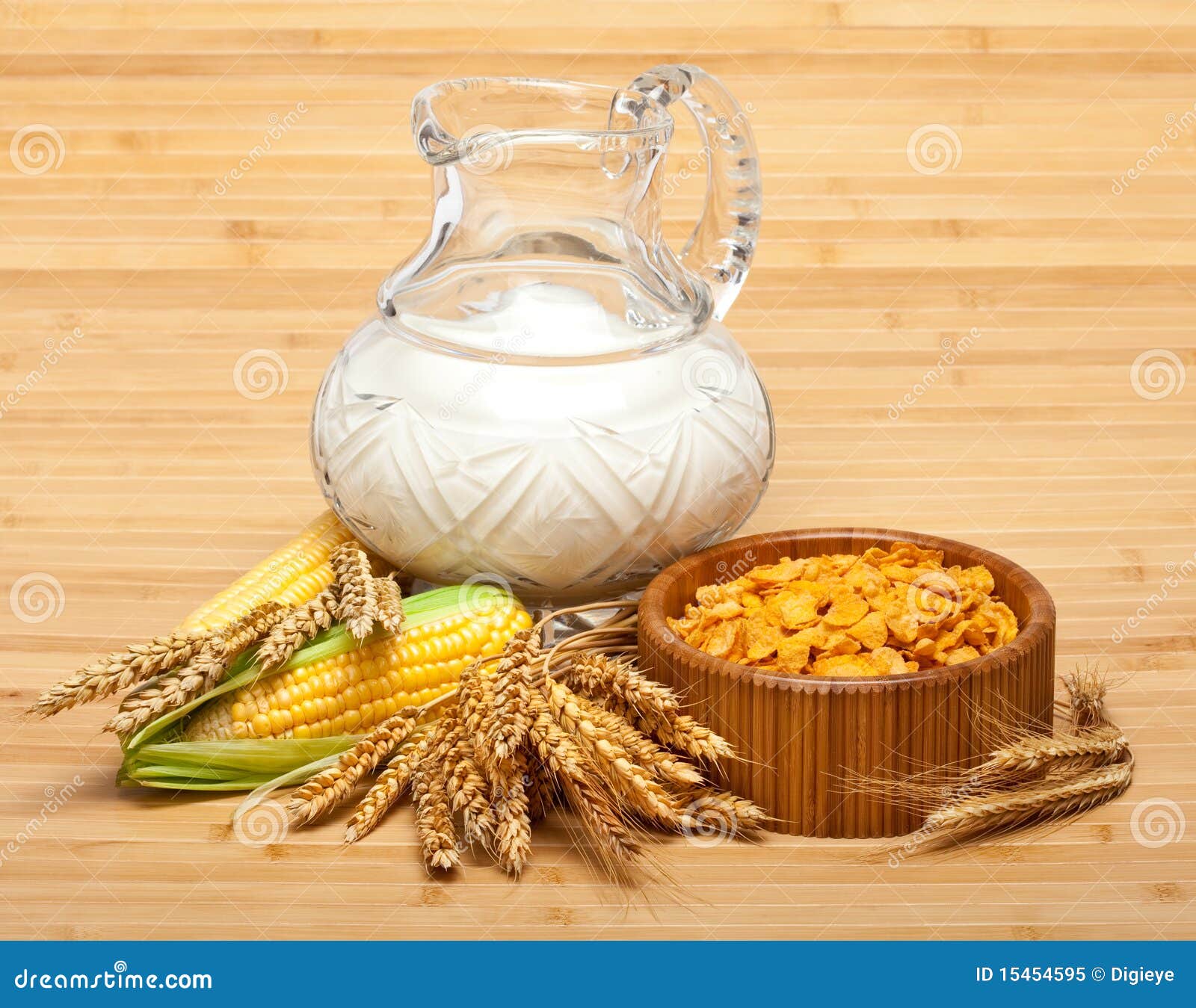 Corn flakes and wheats stock image. Image of wheat, agriculture - 15454595