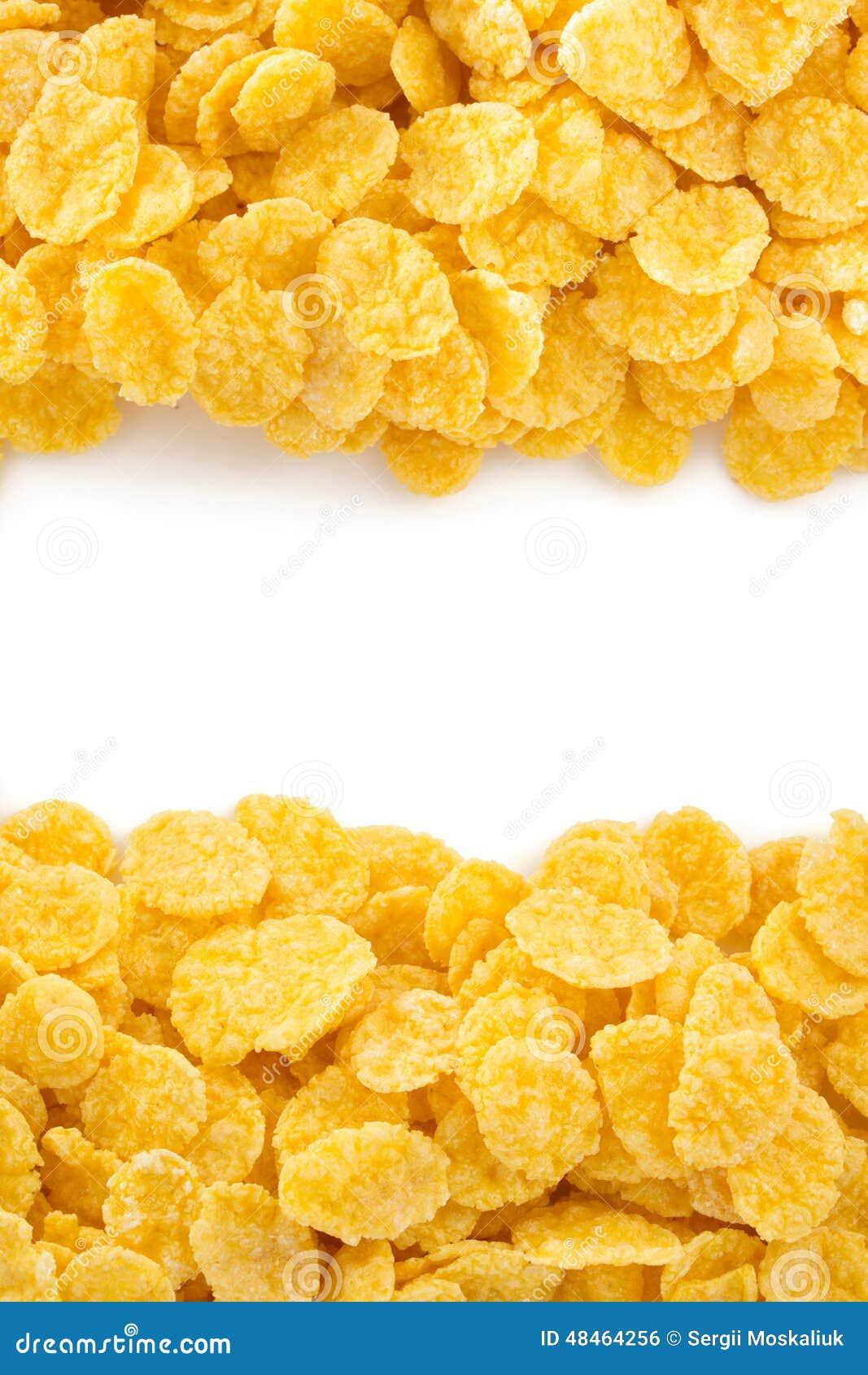 Corn flakes on white stock photo. Image of life, fruit - 48464256