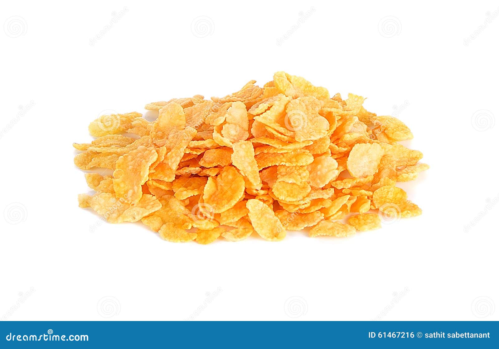 Corn Flakes on White Background Stock Photo - Image of nutrition, sugar ...