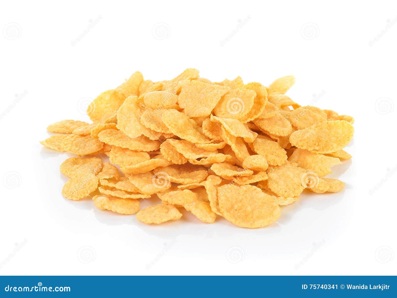 Corn Flakes on White Background Stock Image - Image of fresh, food ...
