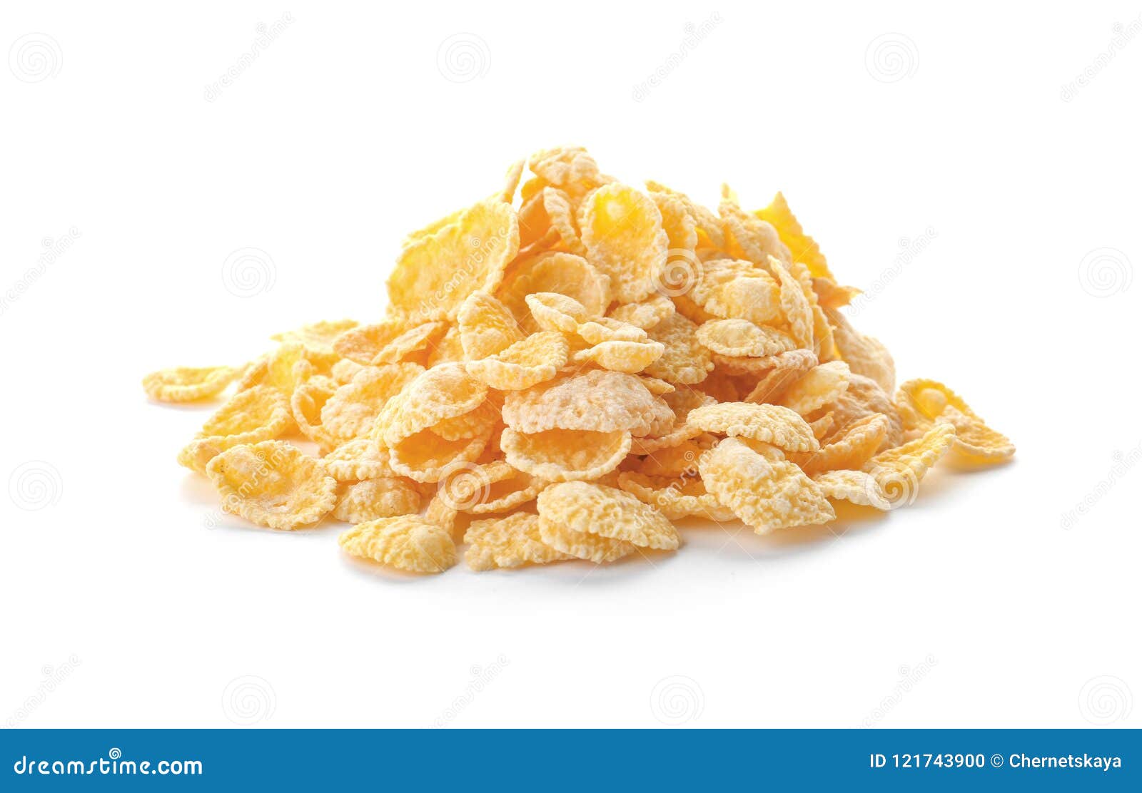 Corn Flakes on White Background Stock Photo - Image of cook, flakes ...