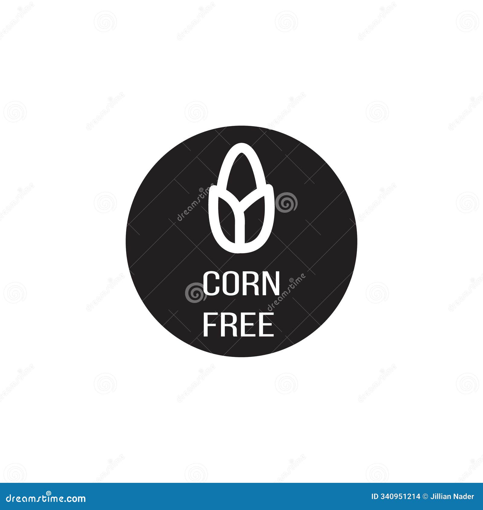 Corn Free Sign Icon. No Corn Symbol. Allergen Symbol Information For ...