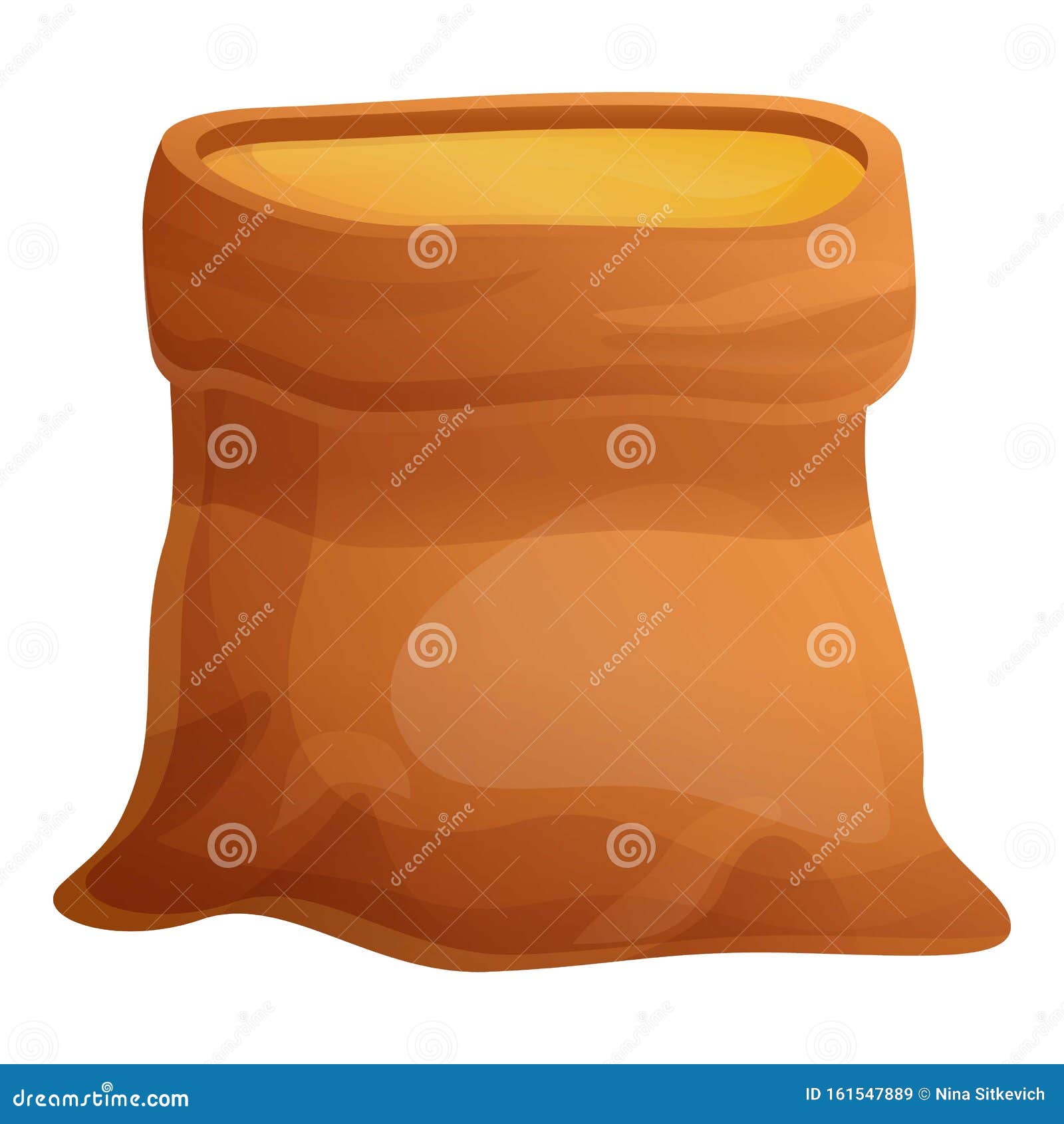 Corn Full Sack Icon, Cartoon Style Stock Vector - Illustration of ...
