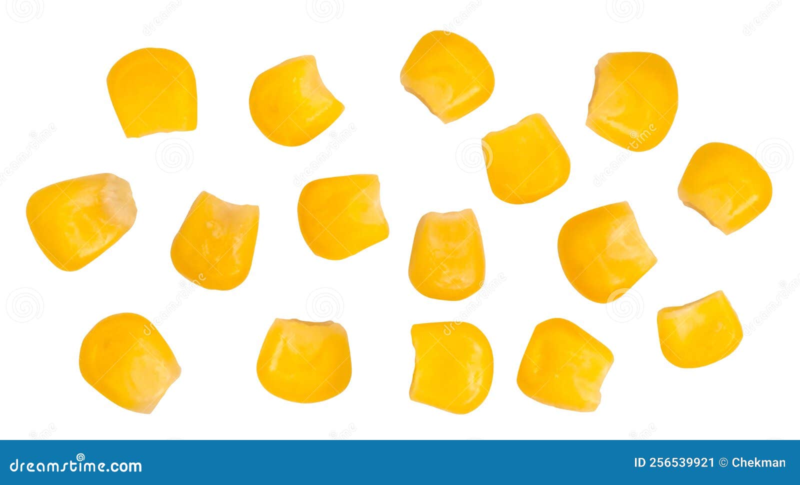 Corn Grains Set. Color Image of Several Corn Kernels. Vector Mesh ...