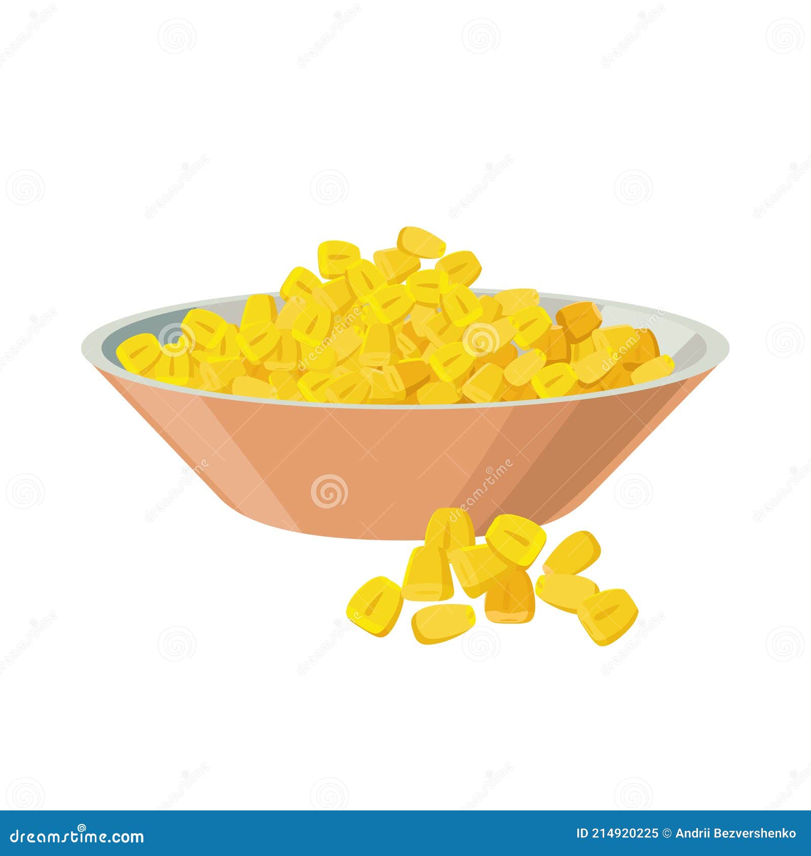 Corn Grains, Watercolor Illustration Isolated On White Background ...