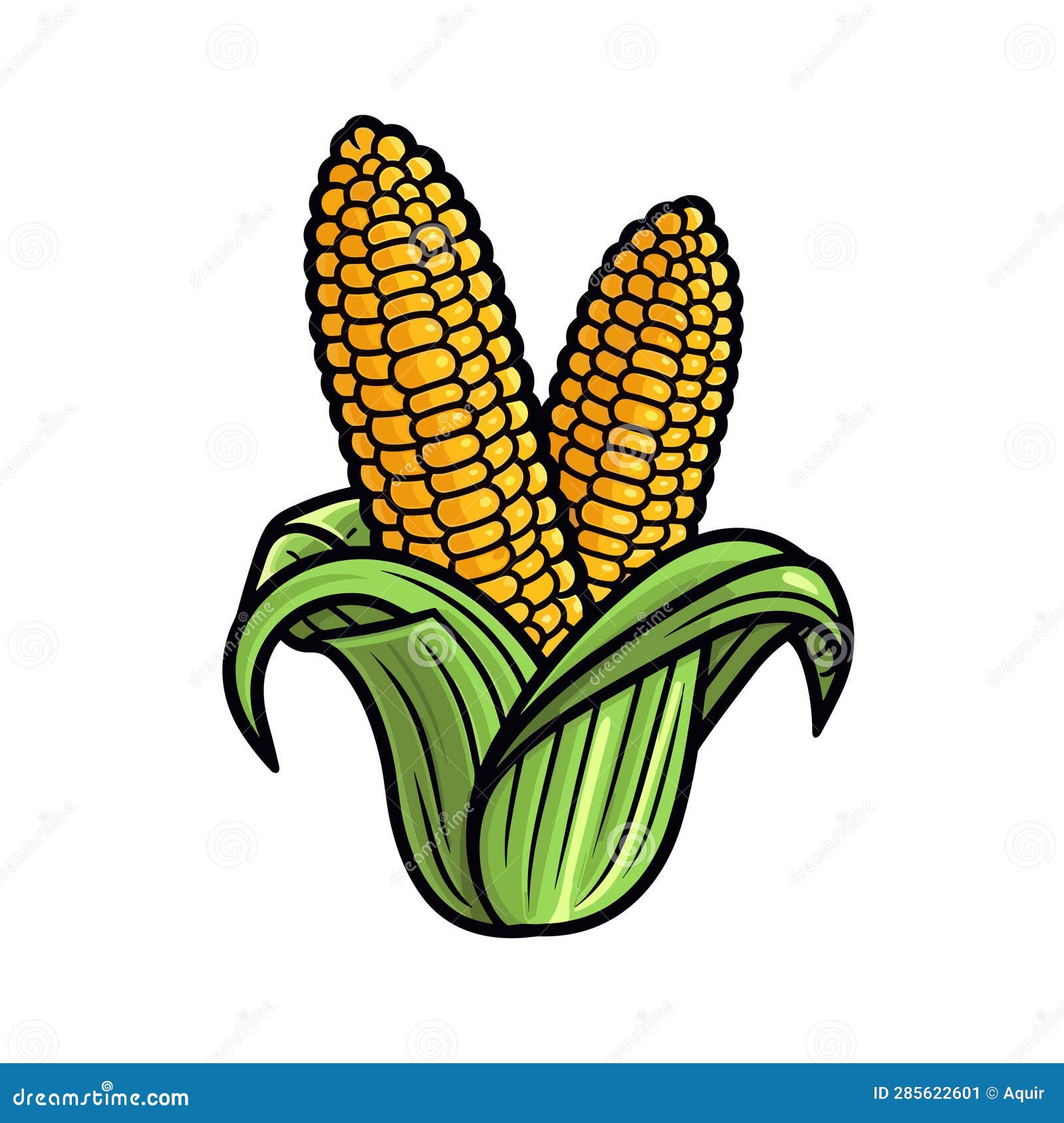 Corn Hand-drawn Illustration. Corn. Vector Doodle Style Cartoon ...
