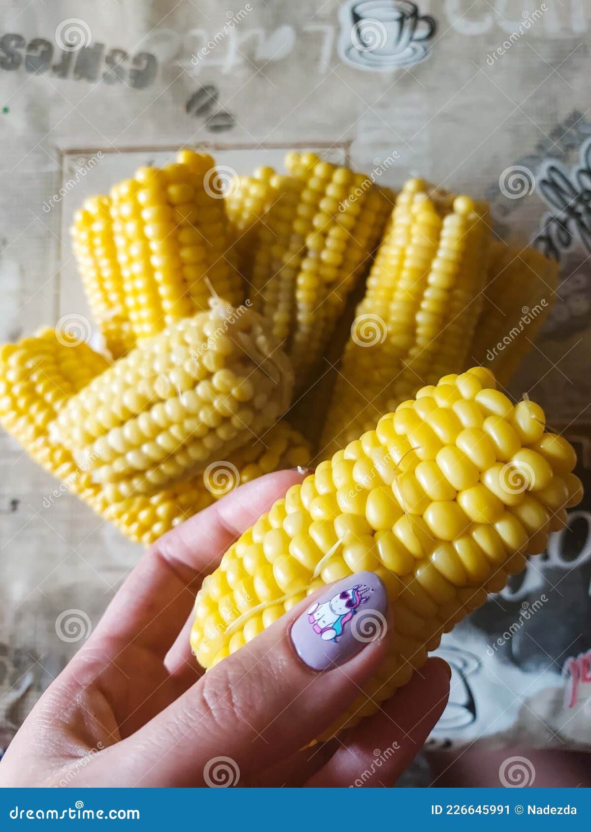 Corn in hand stock image. Image of cuisine, fruit, flower - 226645991