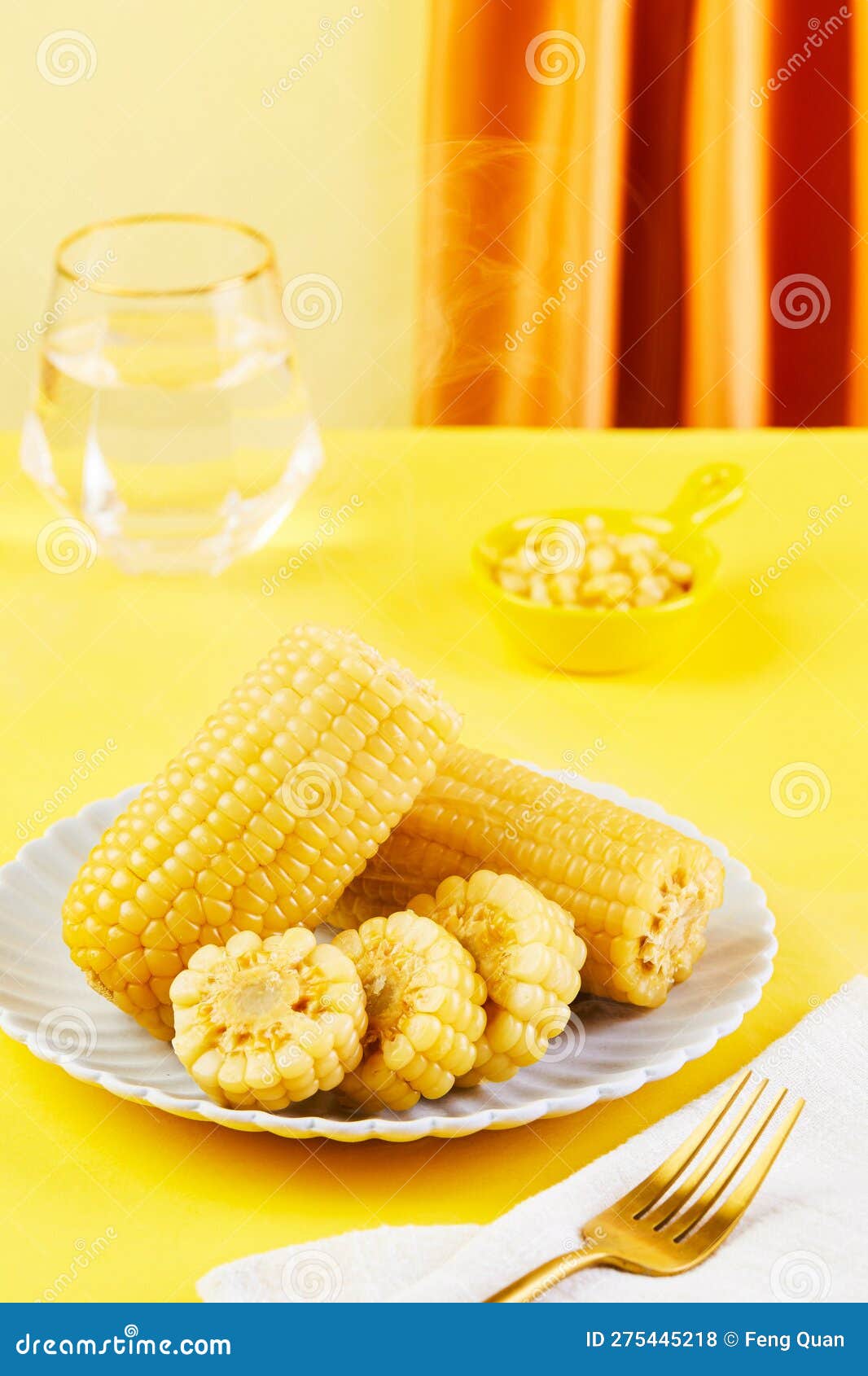 Corn, Healthy Diet, Nutritious Breakfast, Close-up Stock Illustration ...