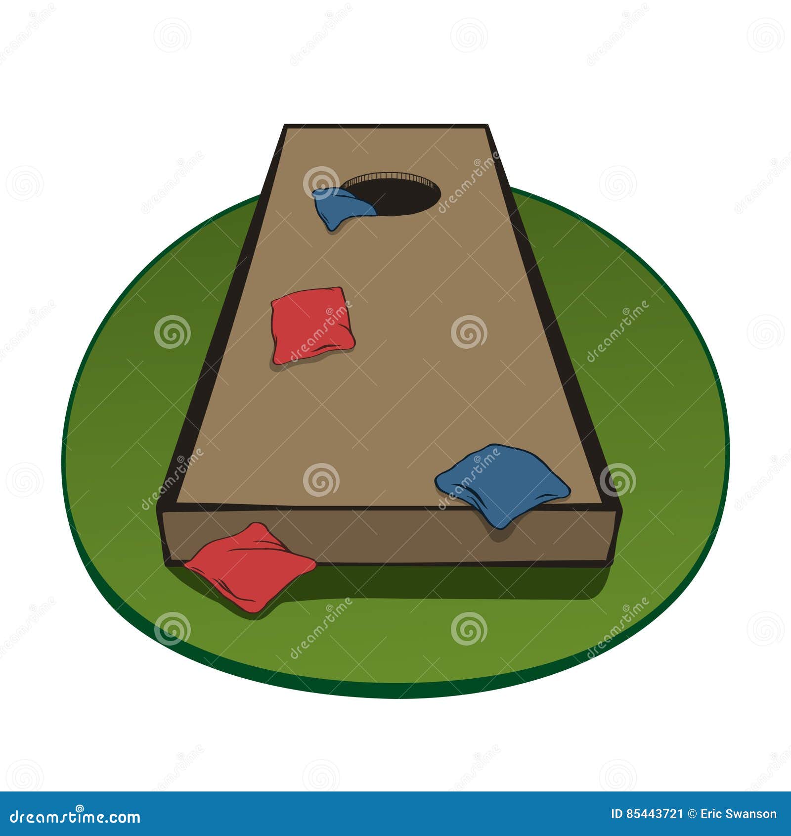 Corn hole board with bags stock vector. Illustration of cornhole - 85443721