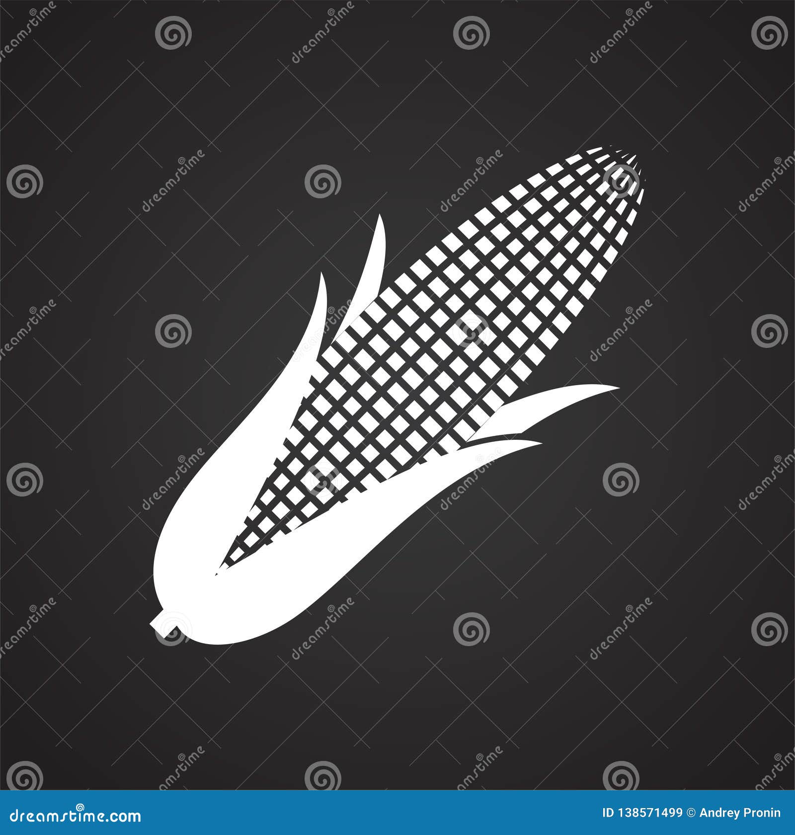 Corn Icon on Black Background for Graphic and Web Design, Modern Simple ...