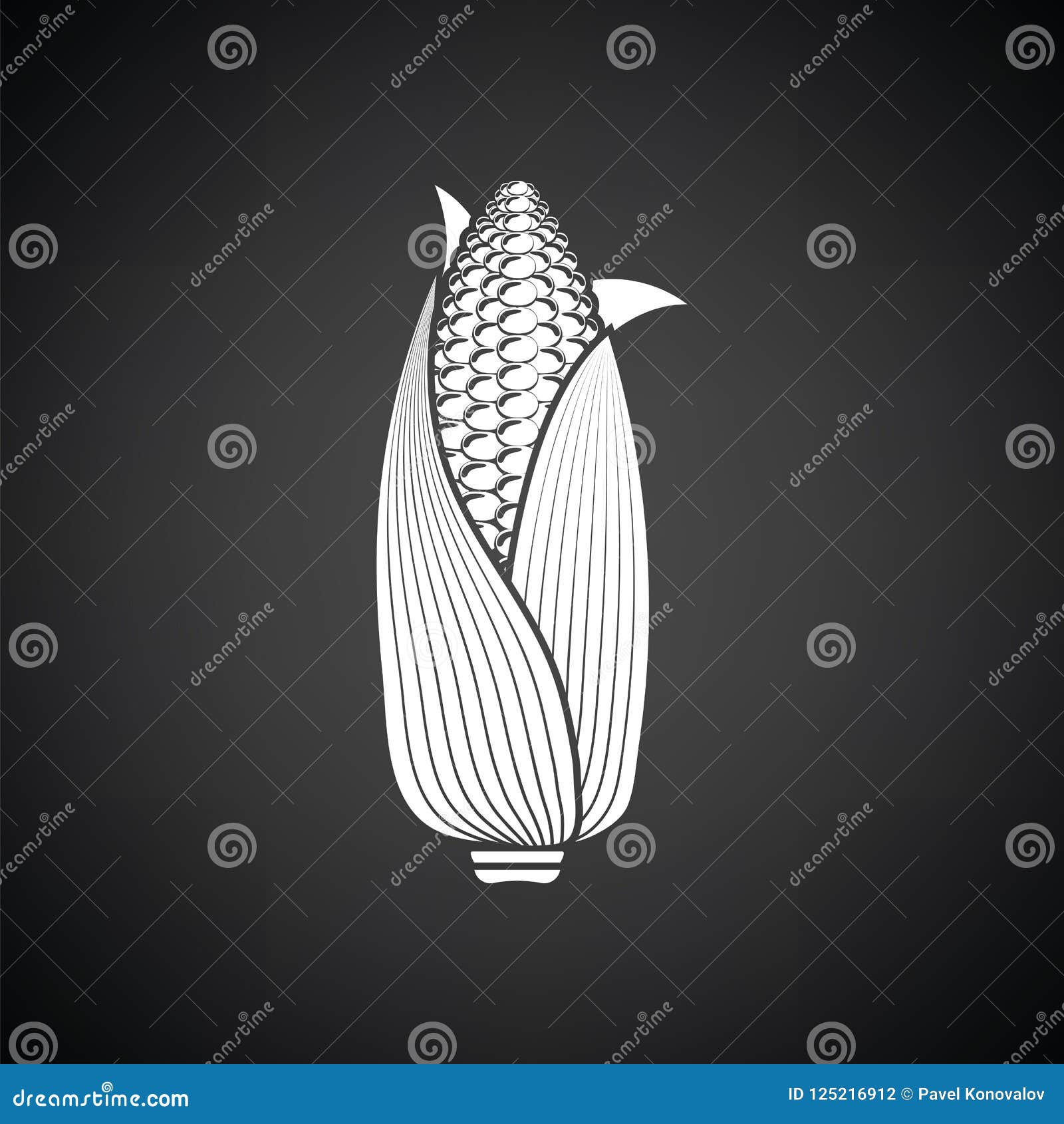 Corn icon stock vector. Illustration of harvest, nutrition - 125216912